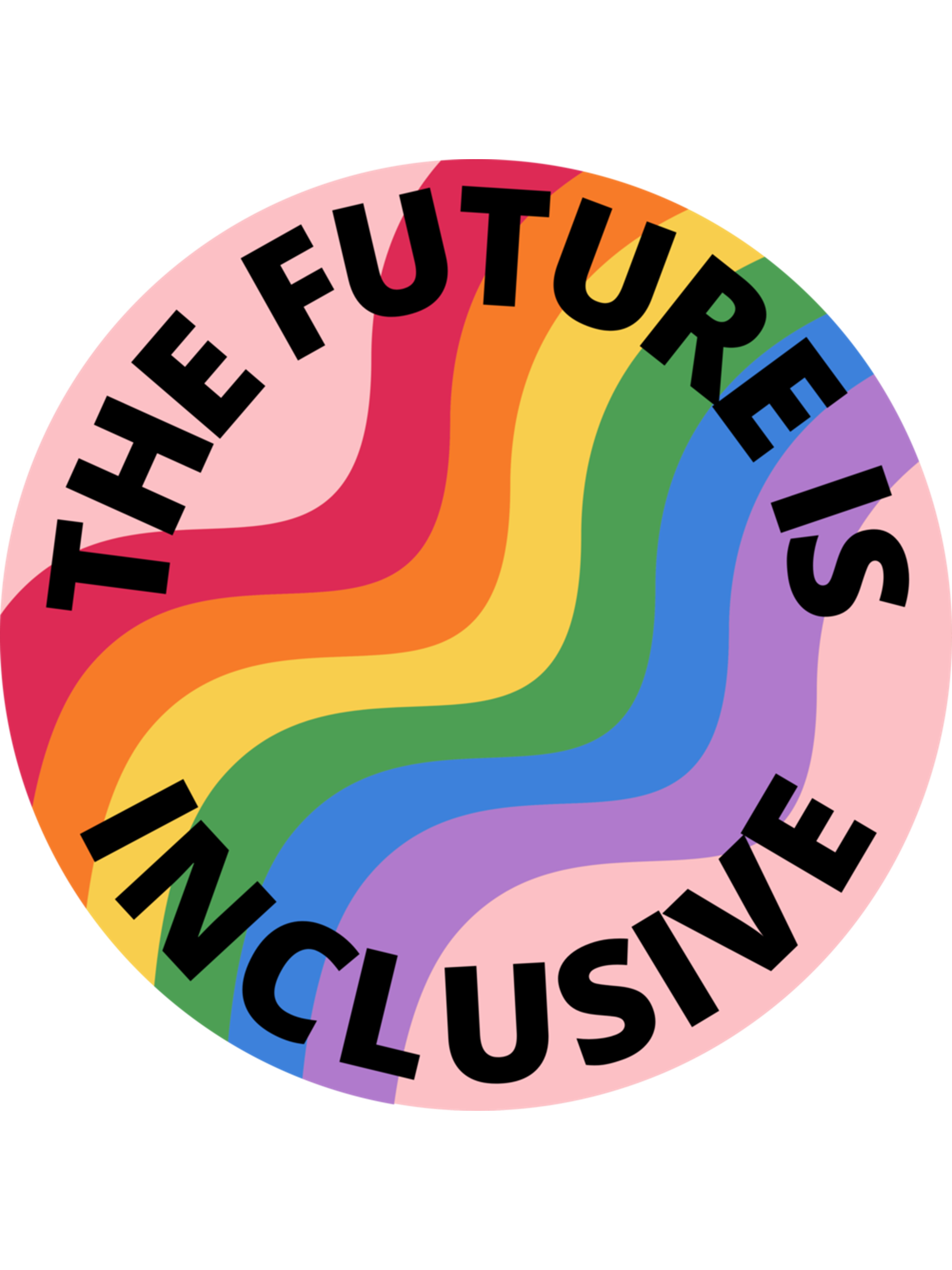 The Future Is Inclusive Pride Rainbow Pink | Inspire Uplift