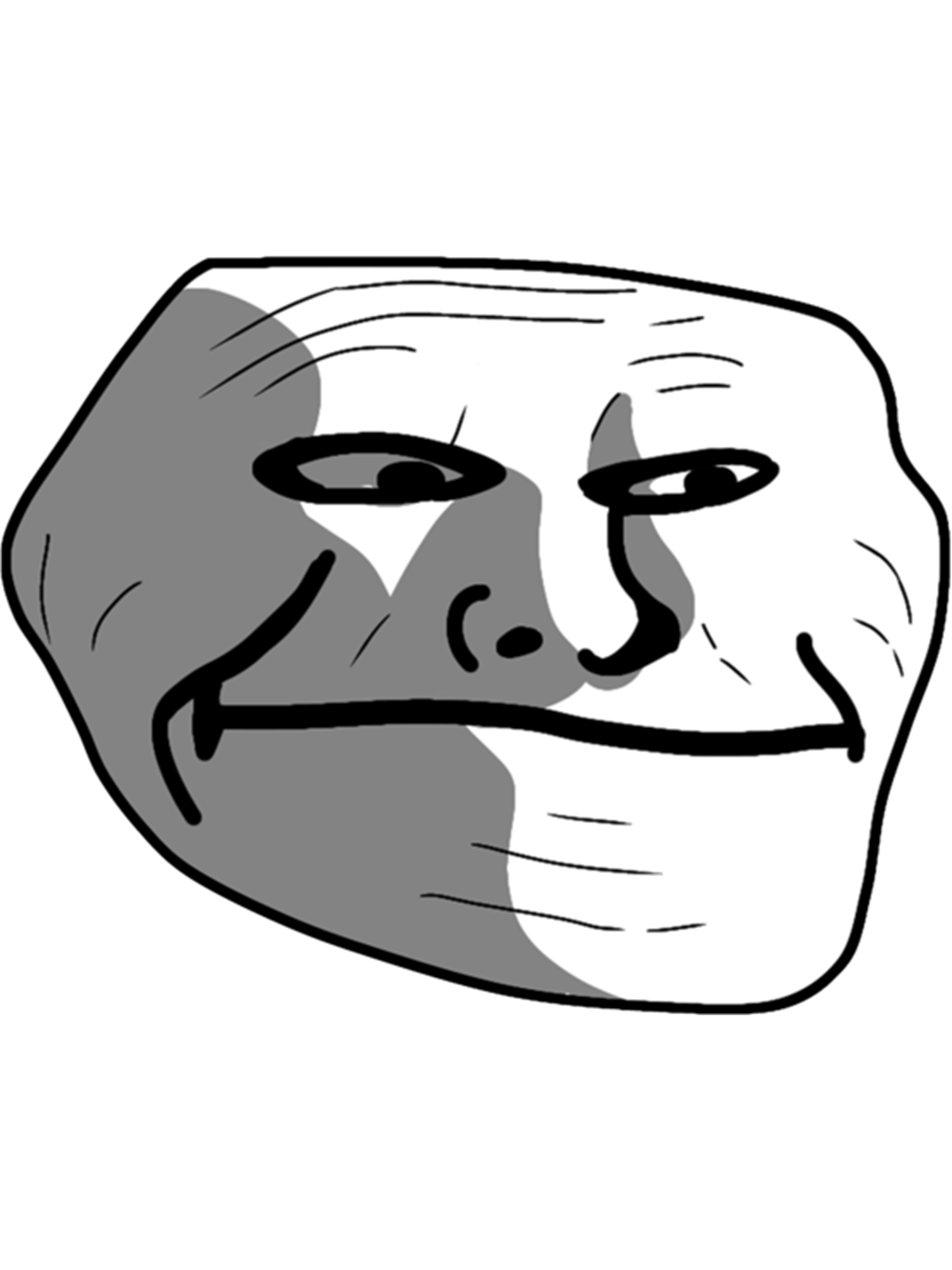 Sad trollge face Artwork in black | Inspire Uplift