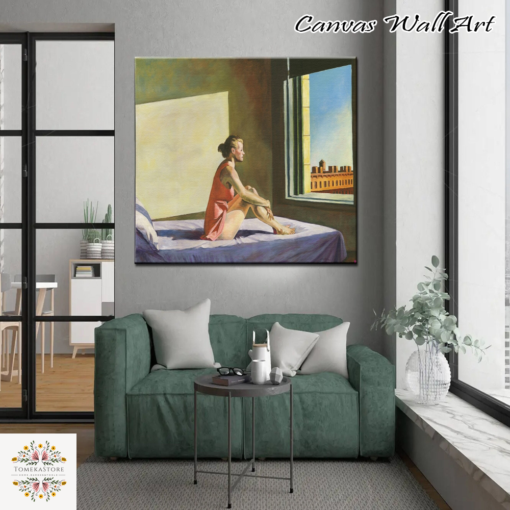 Edward Hopper - Morning Sun Canvas Print, Large Framed Moder | Inspire ...