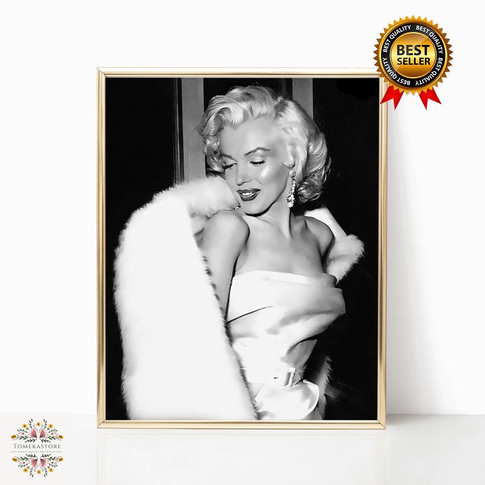 Marilyn Monroe Famous Movie Actress Print Black and White Re | Inspire ...