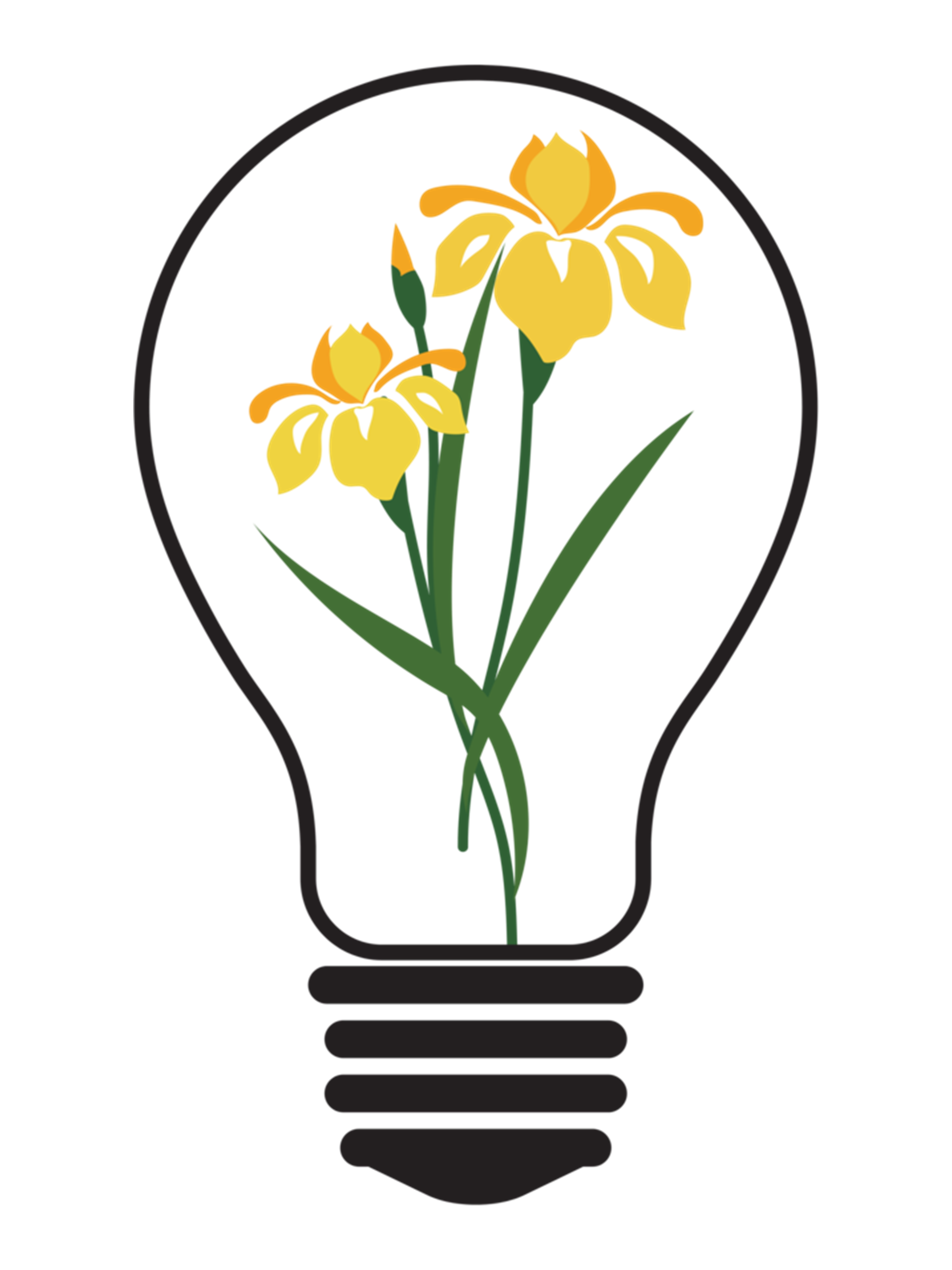 Light Bulb With Yellow Flowers (2) | Inspire Uplift
