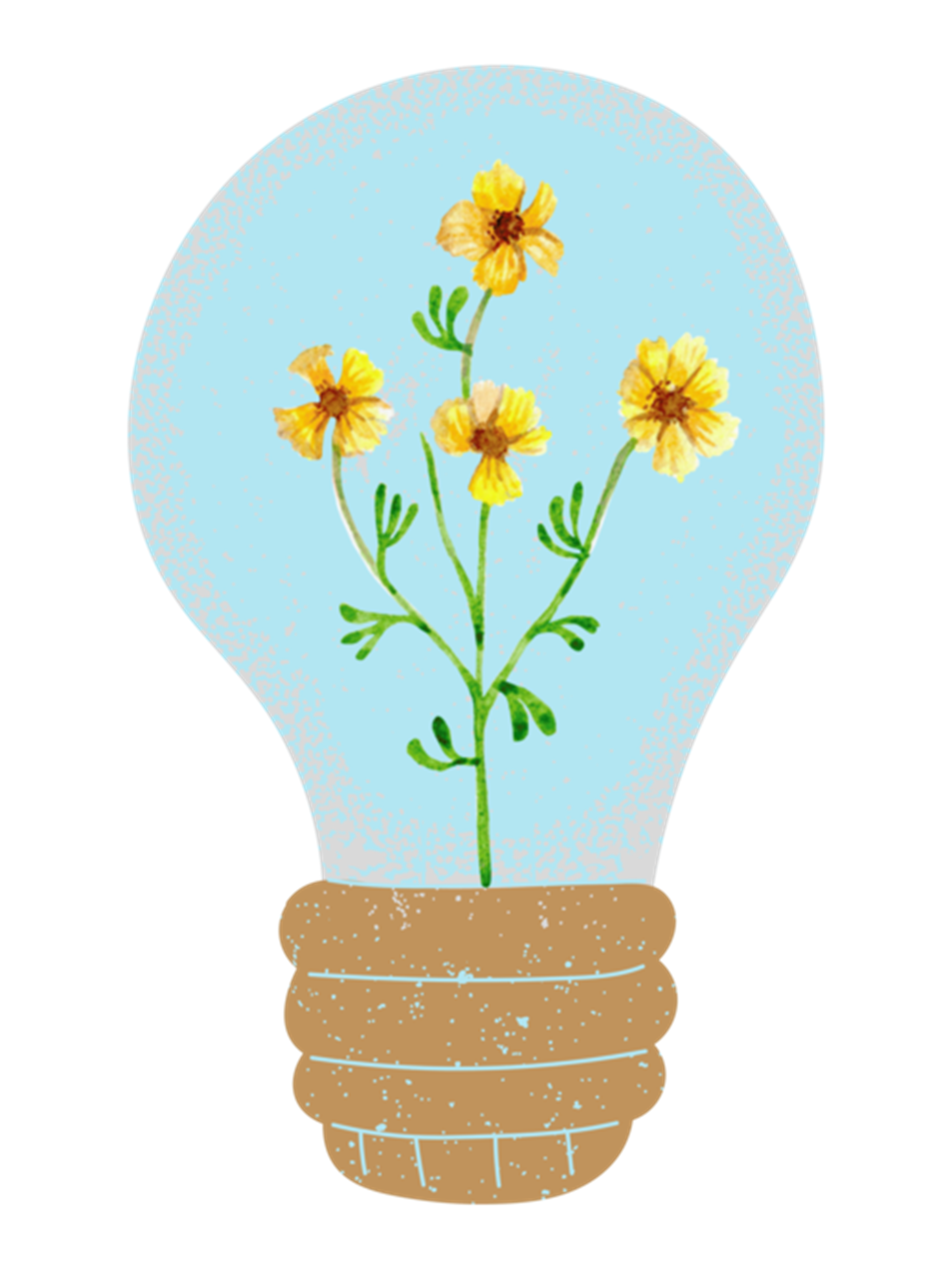 Light Bulb With Yellow Flowers (6) | Inspire Uplift