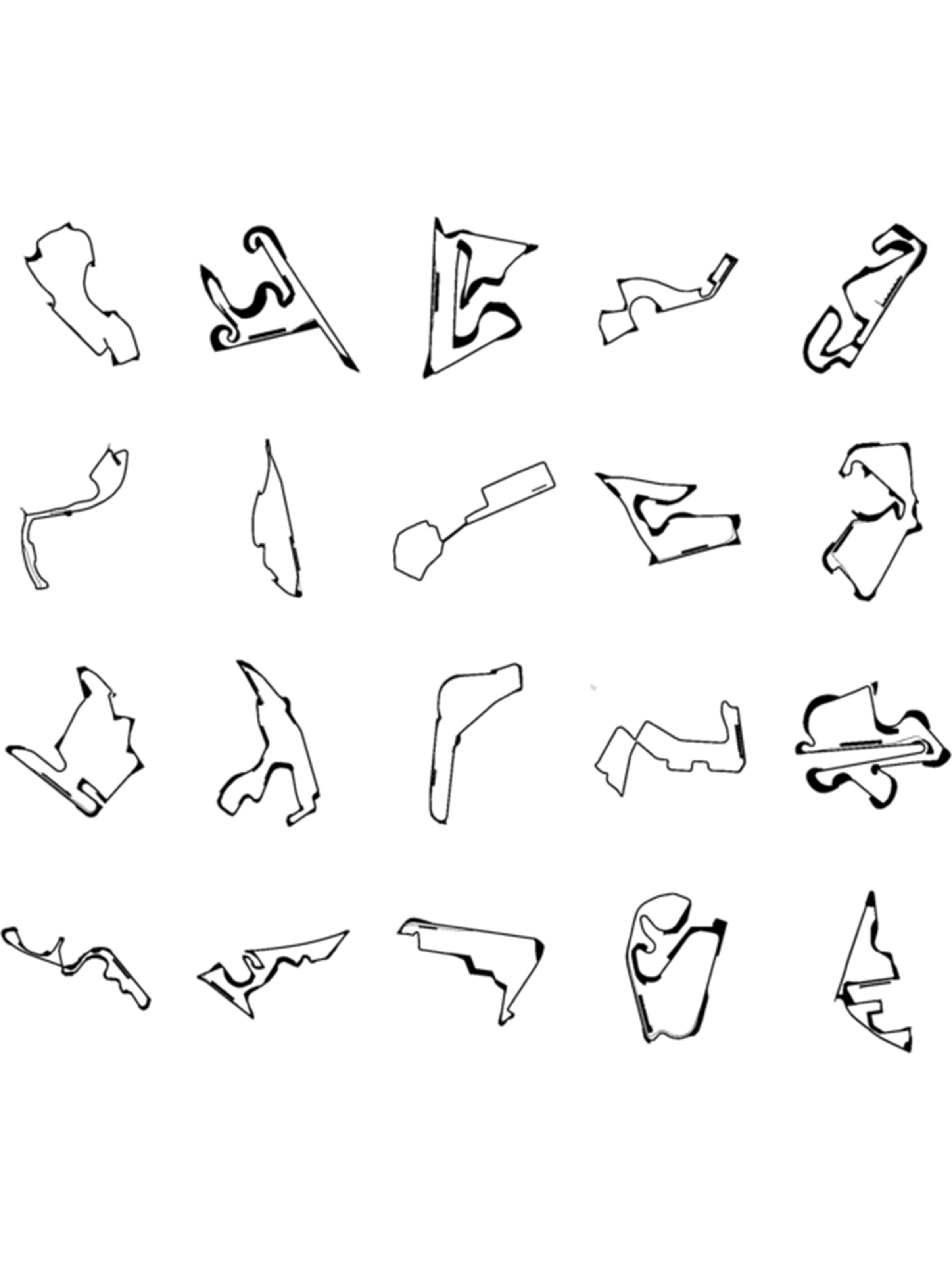 Minimalist Formula 1 Track Design in Pixels - Inspire Uplift