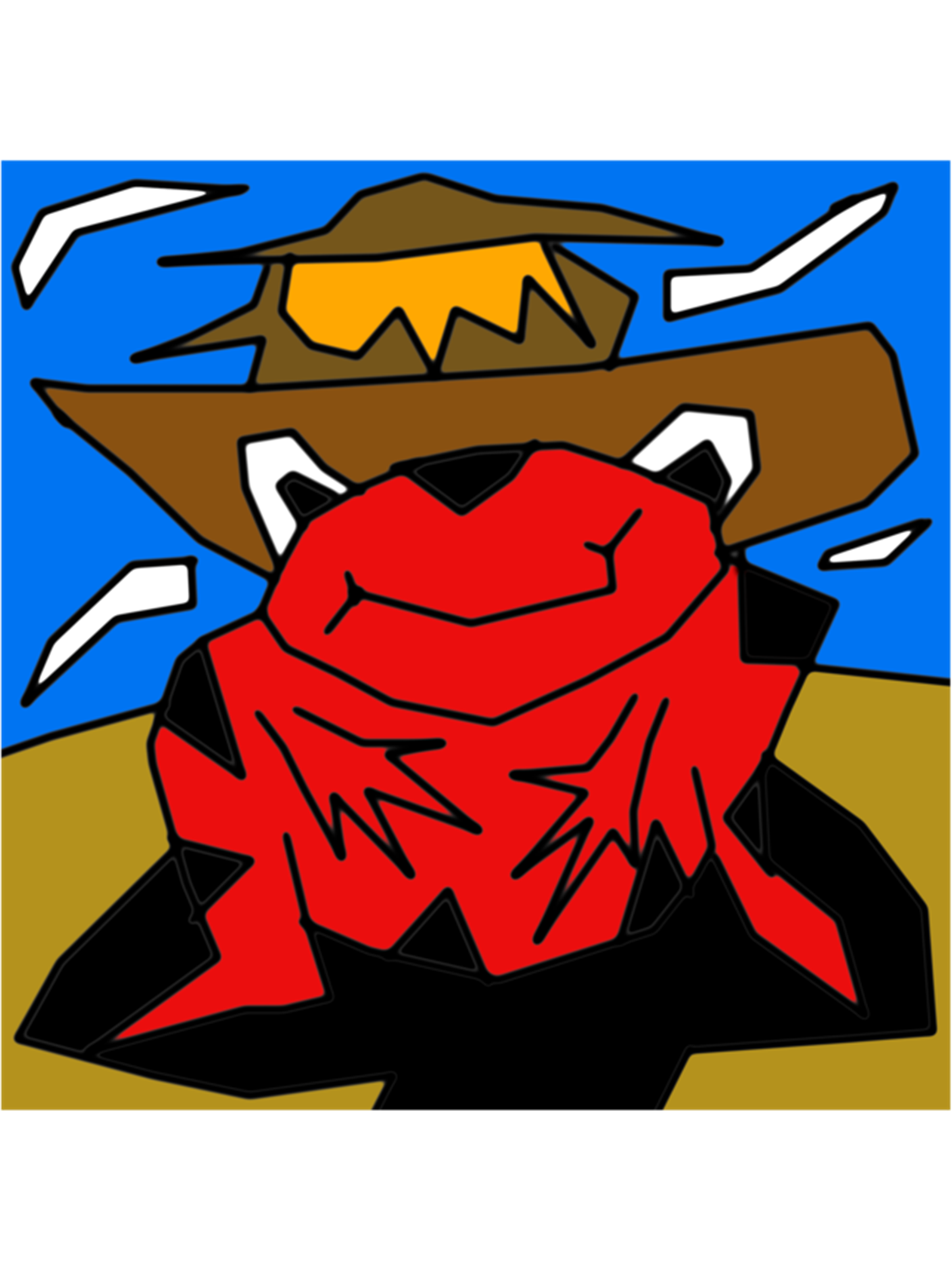 Frog At The Beach With Funny Hat | Inspire Uplift