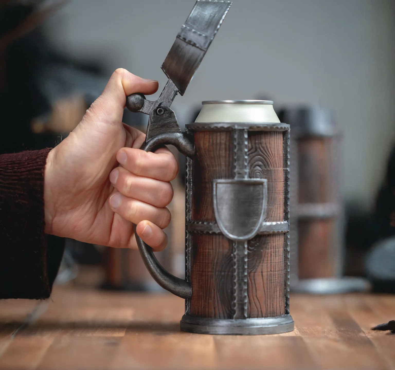 Personalized 3D Printable Beer can holder - Custom Logo | Inspire Uplift