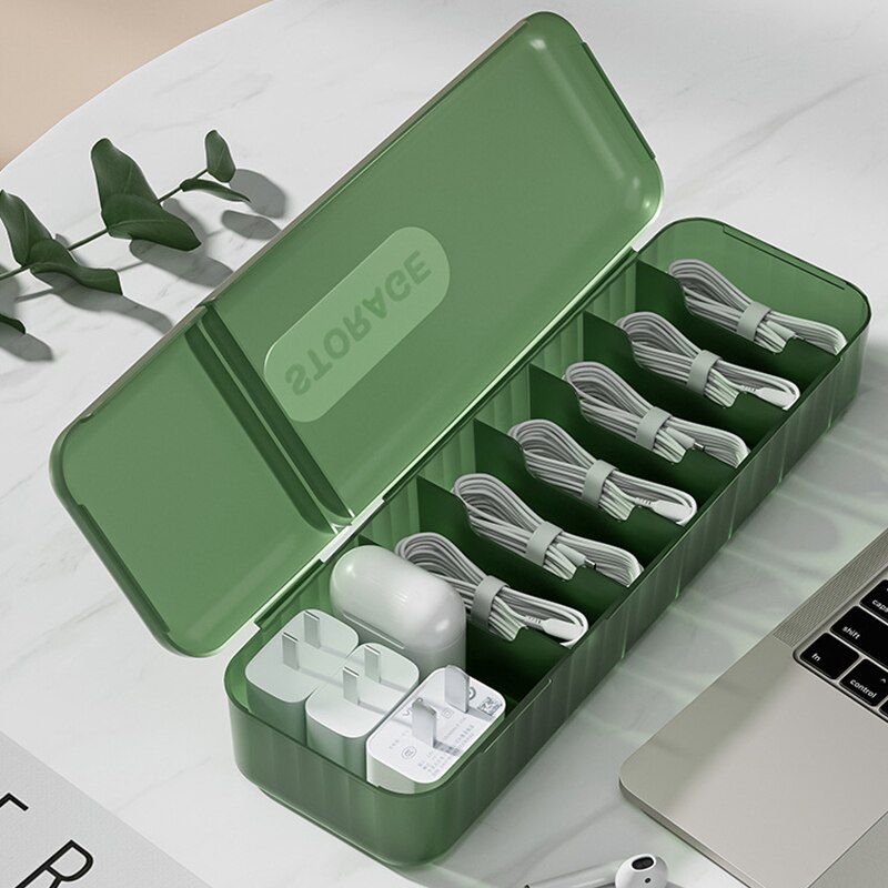 Charger Cord Storage Box, Reusable Case for Data Cables | Inspire Uplift