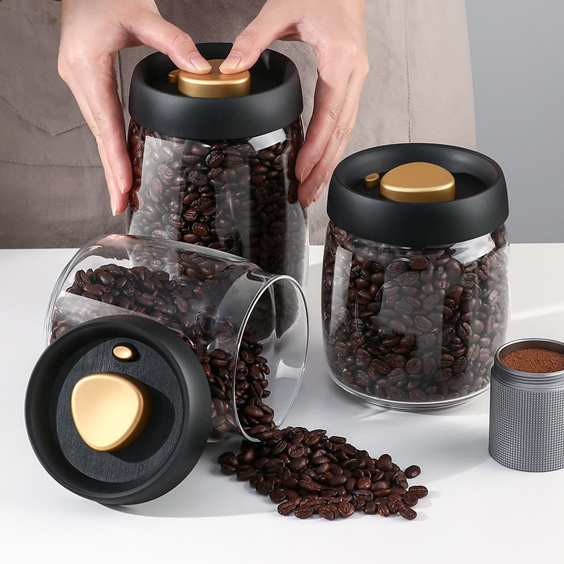 Airtight Coffee Beans Vacuum Sealed Glass Storage Tank | Inspire Uplift