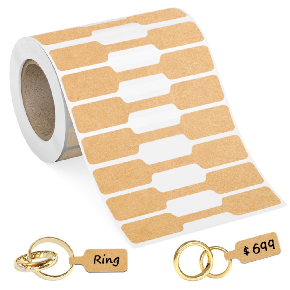 Roll Blank Paper Price Tags, Self Adhesive Jewelry Hangtags | Inspire ...