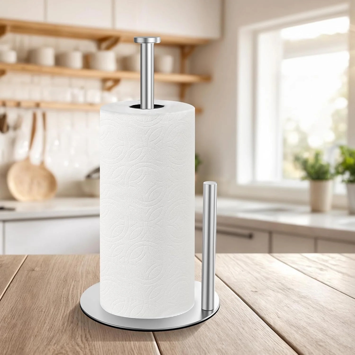 Kitchen Paper Towel Holder, Stainless Steel Roll Dispenser, | Inspire ...