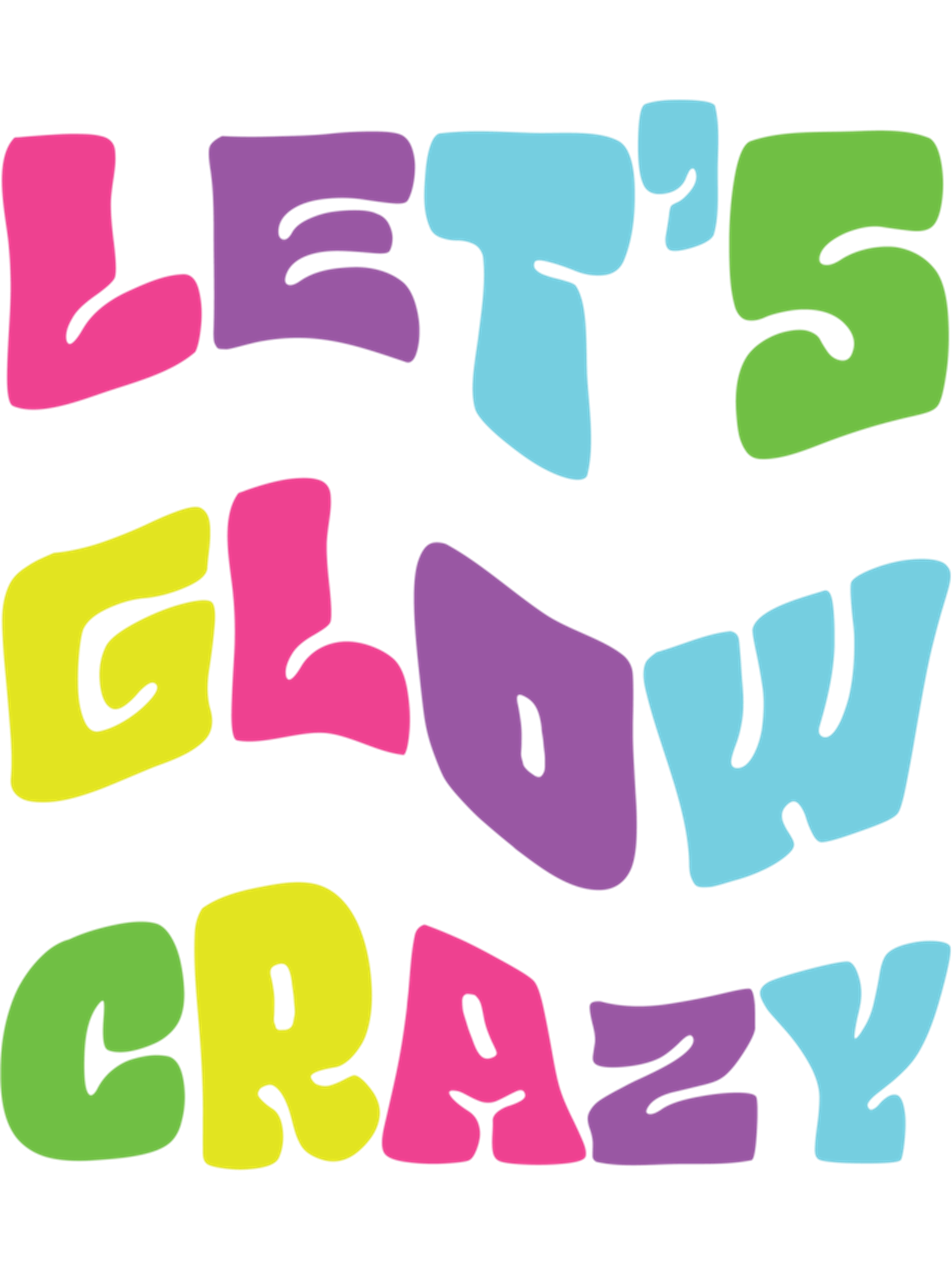 Lets Glow Crazy Party Retro Neon 80s | Inspire Uplift