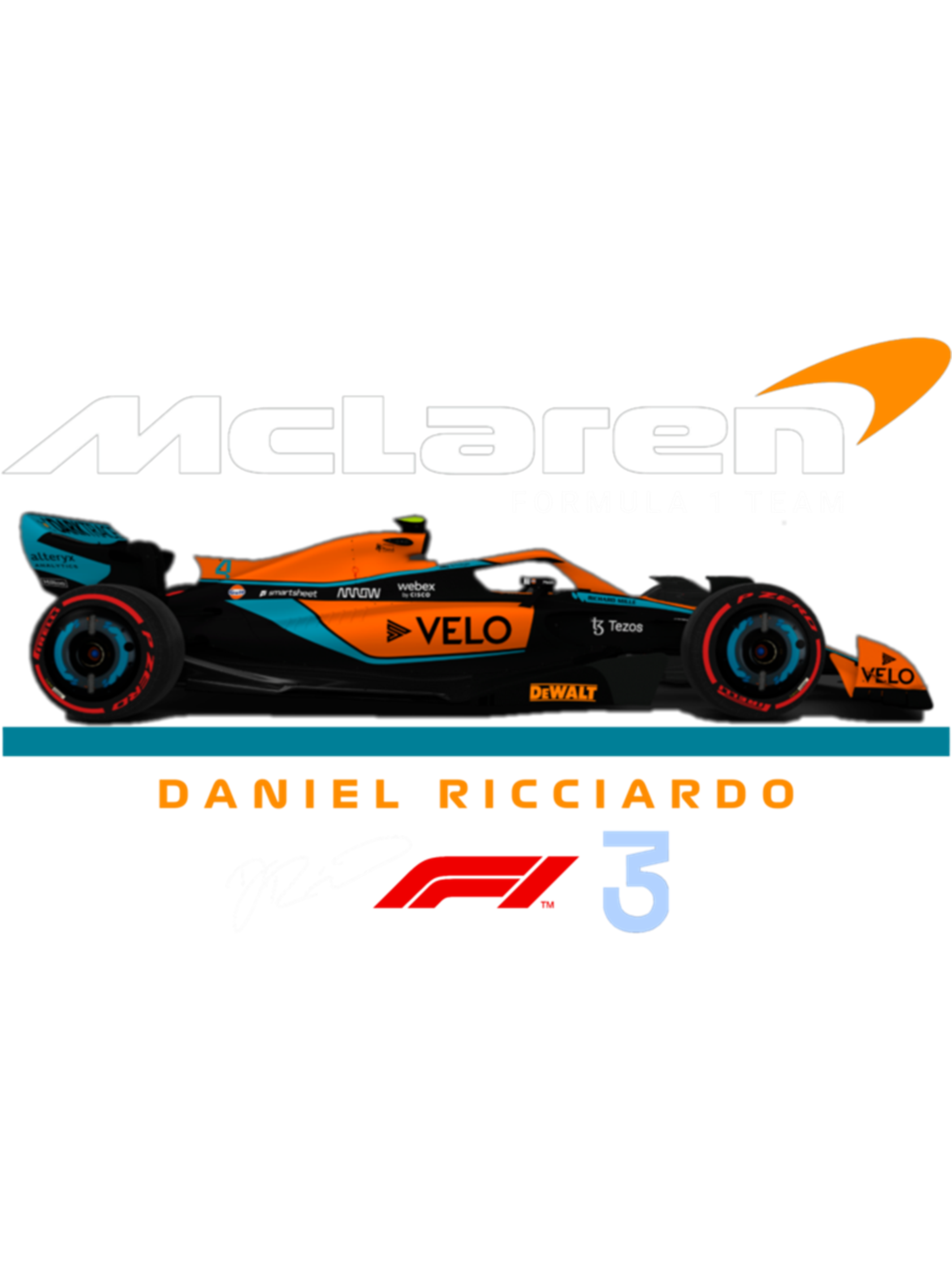Mclaren F1 Team 2022 Daniel Ricciardo Logo 3 | Inspire Uplift