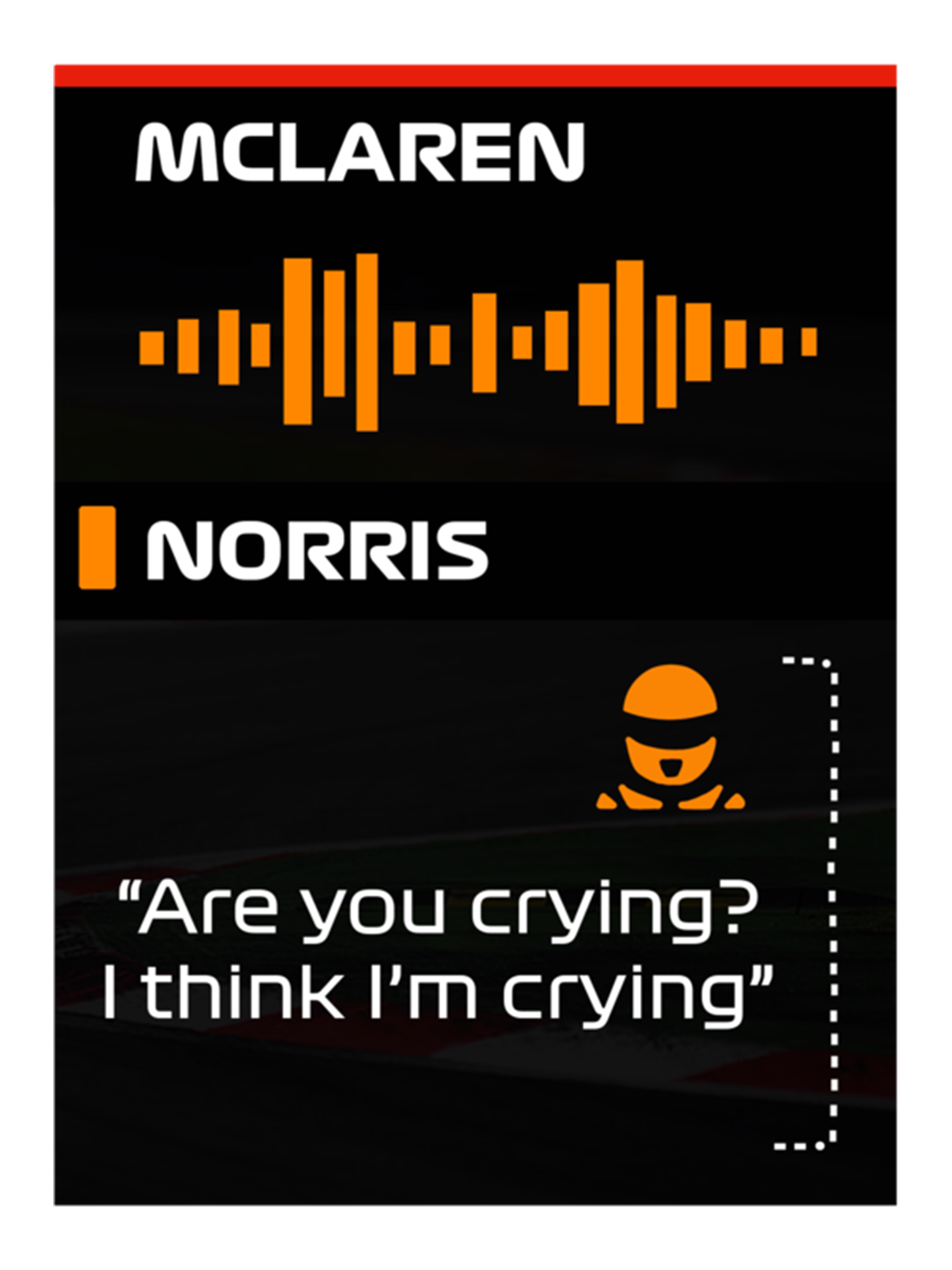 Lando Norris Iconic Funny Radio Quote - Are you Crying | Inspire Uplift