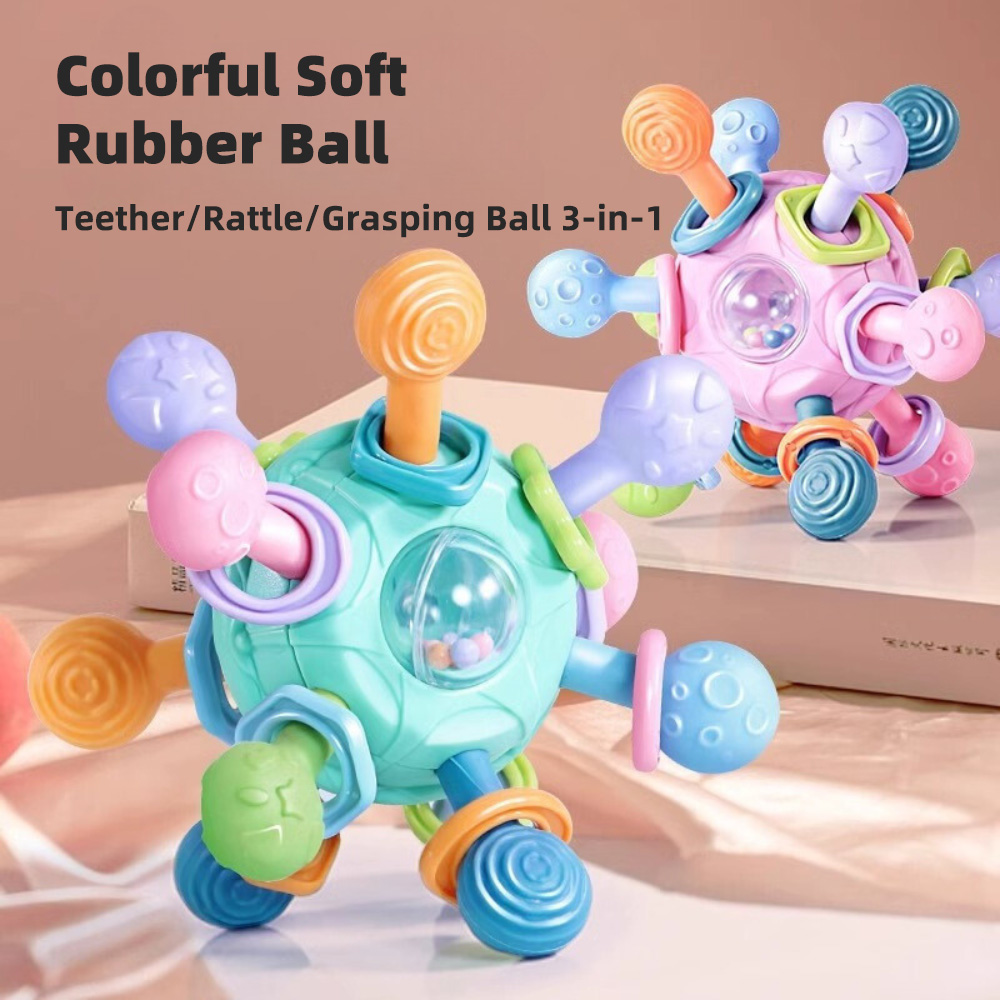 Baby Manhattan Grasping Ball Teether and Rattle Toy | Inspire Uplift
