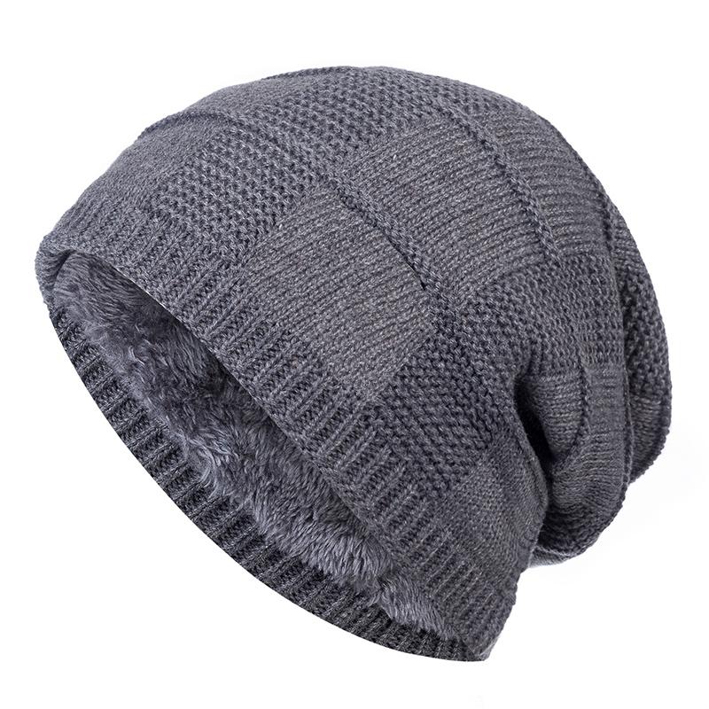 Warm Unisex Winter Beanie Hat Fur Lined Cotton Knitted Cap | Inspire Uplift