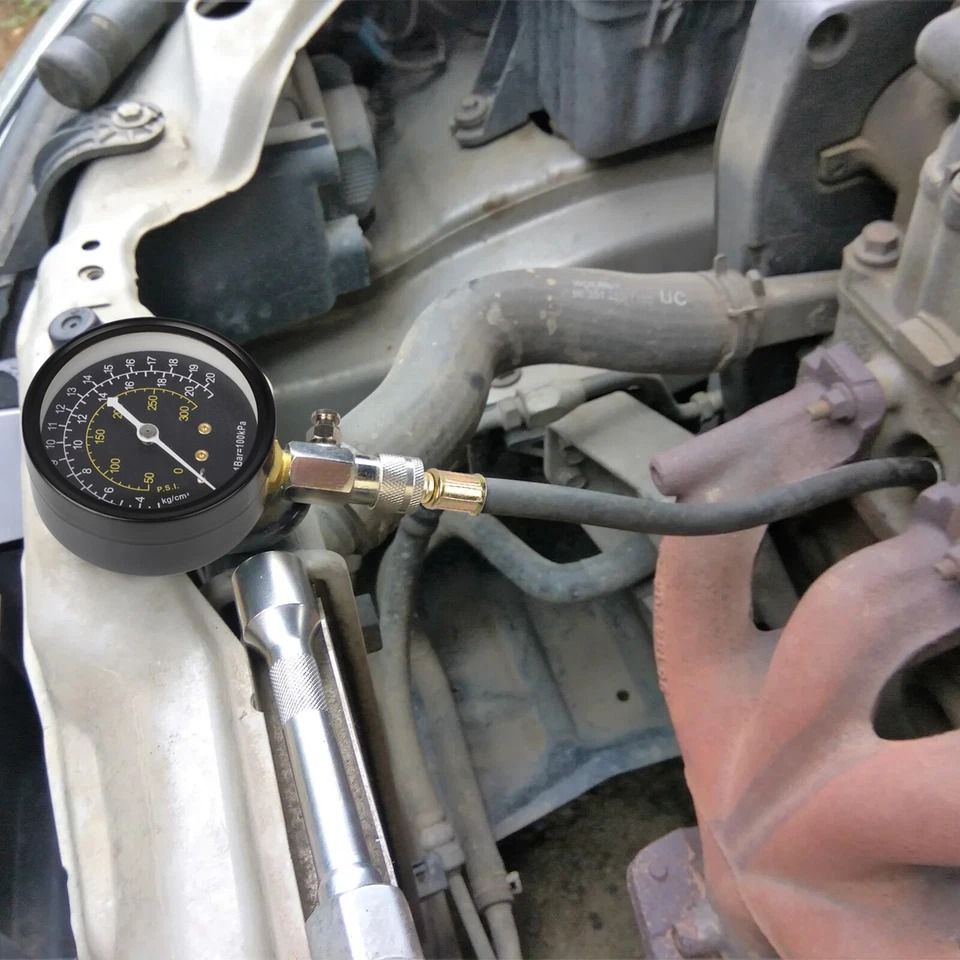 Engine Compression Tester Kit with Triple Scale Gauge | Inspire Uplift