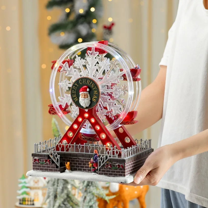 Light Up Xmas Santa Ferris Wheel Ornament Christmas Gift | Inspire Uplift