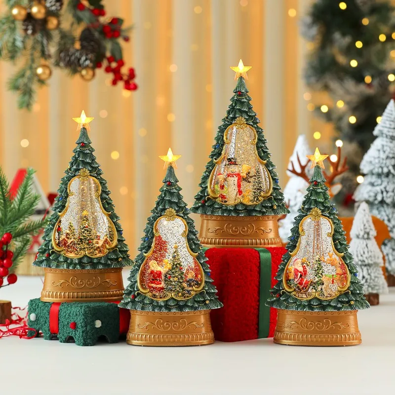 Christmas Tree Octave Box Light Up Snow Ornament Gifts | Inspire Uplift
