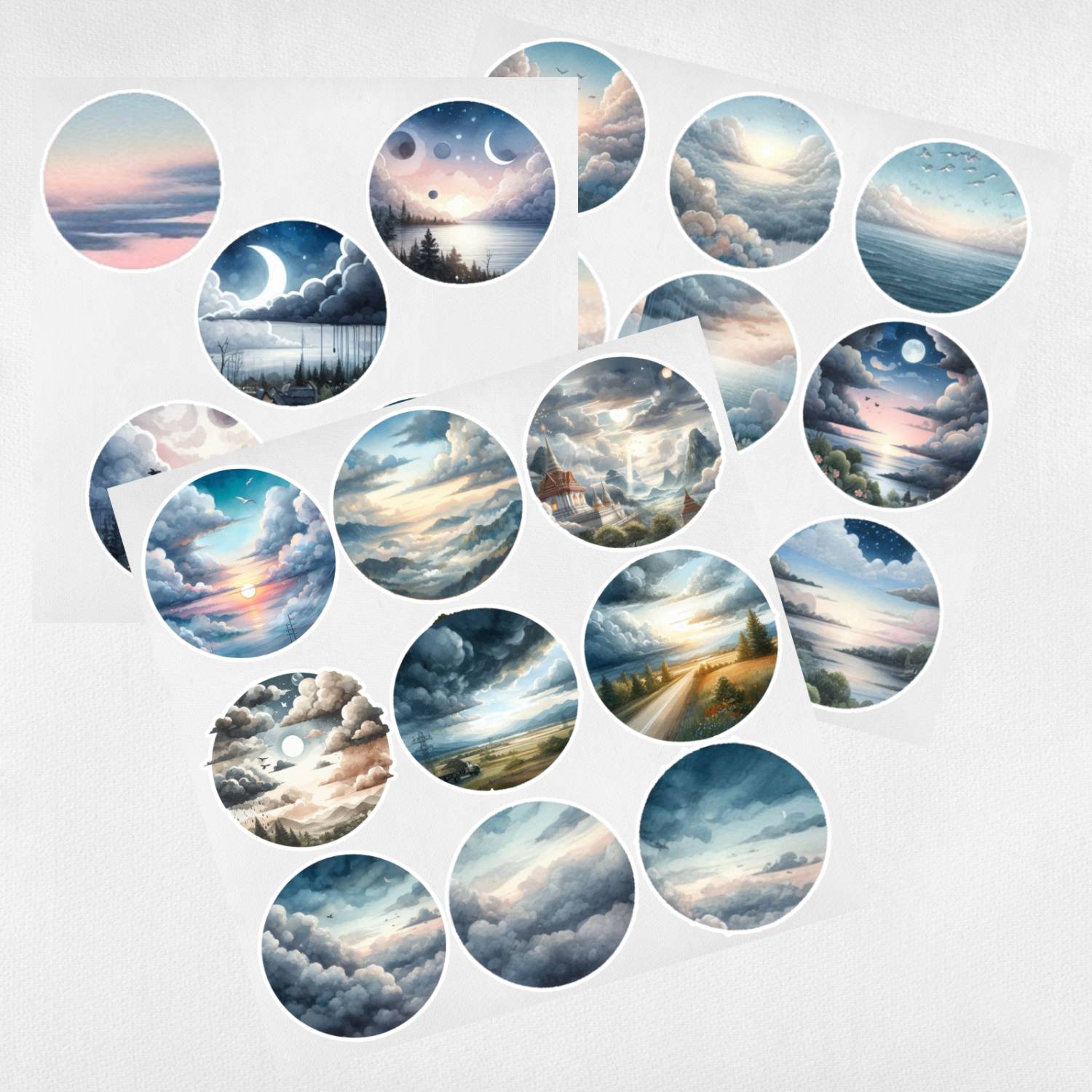 blue sky stickers, Retro Nature Junk Journal Kit, a beauty o | Inspire ...