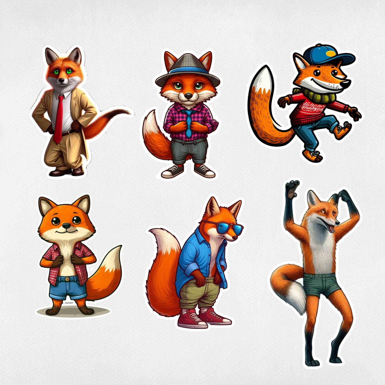 Funny Fox Sticker sheet Bullet Journal, Stickers, journaling | Inspire ...