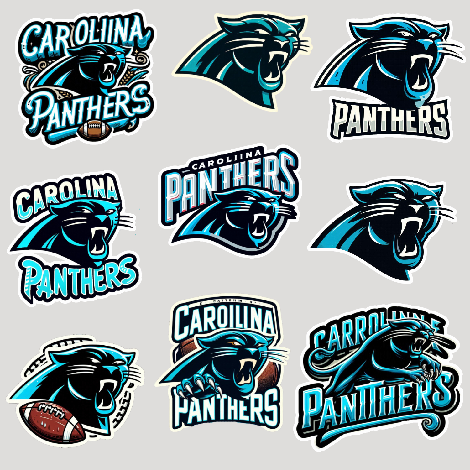 Carolina Football Panthers Vinyl Stickers. | Inspire Uplift