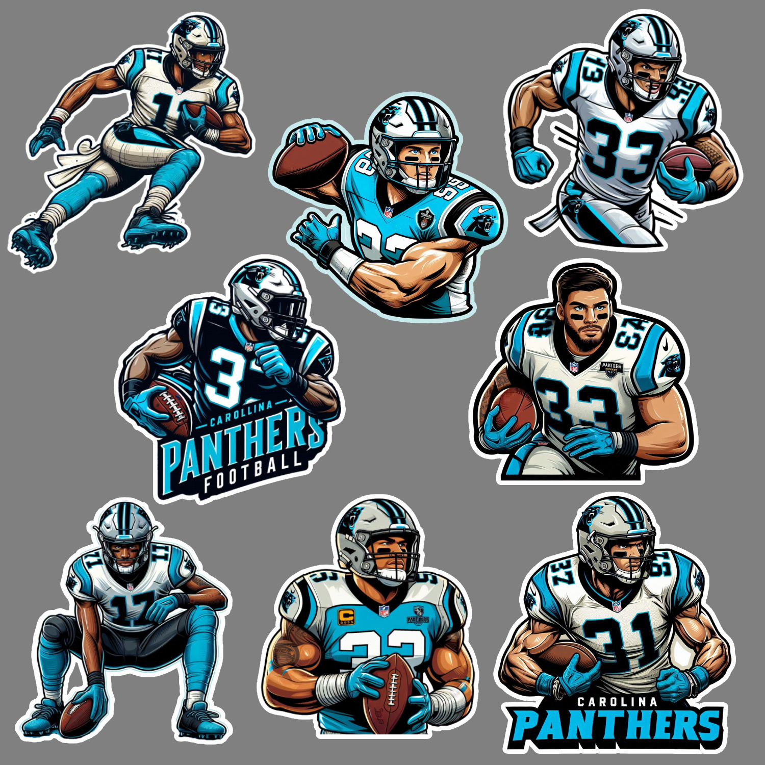 Carolina Football Panthers Vinyl Stickers, carolina panthers | Inspire ...