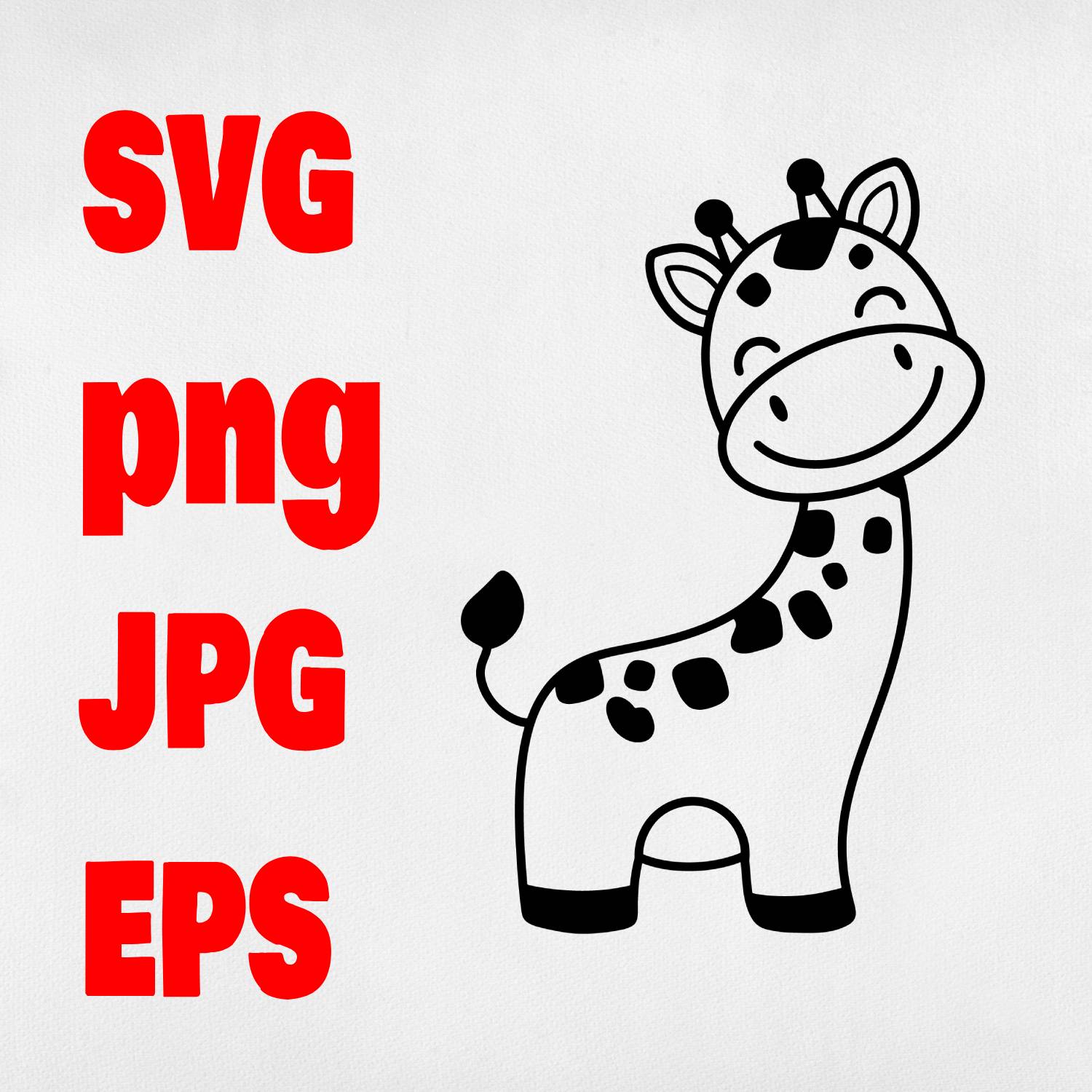 Giraffe SVG, Cute Baby Giraffe silhouette png, cute giraffe | Inspire ...