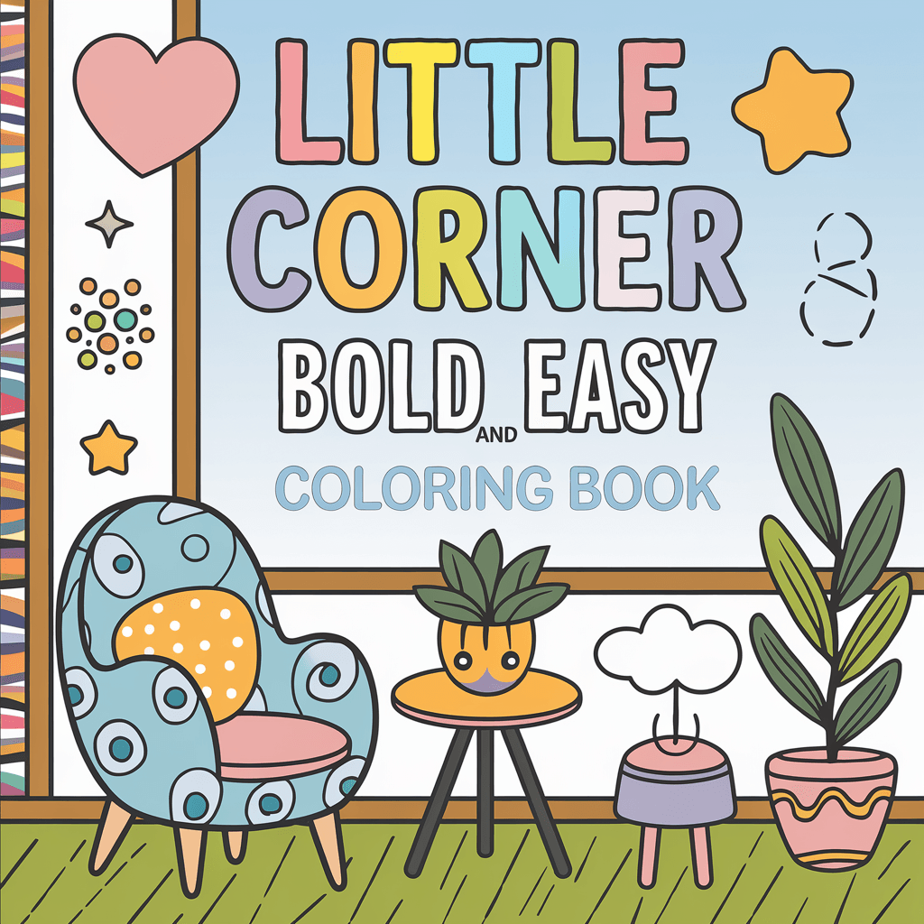 Little Corner Bold & Easy Coloring pages, Hygge Spaces for R | Inspire ...