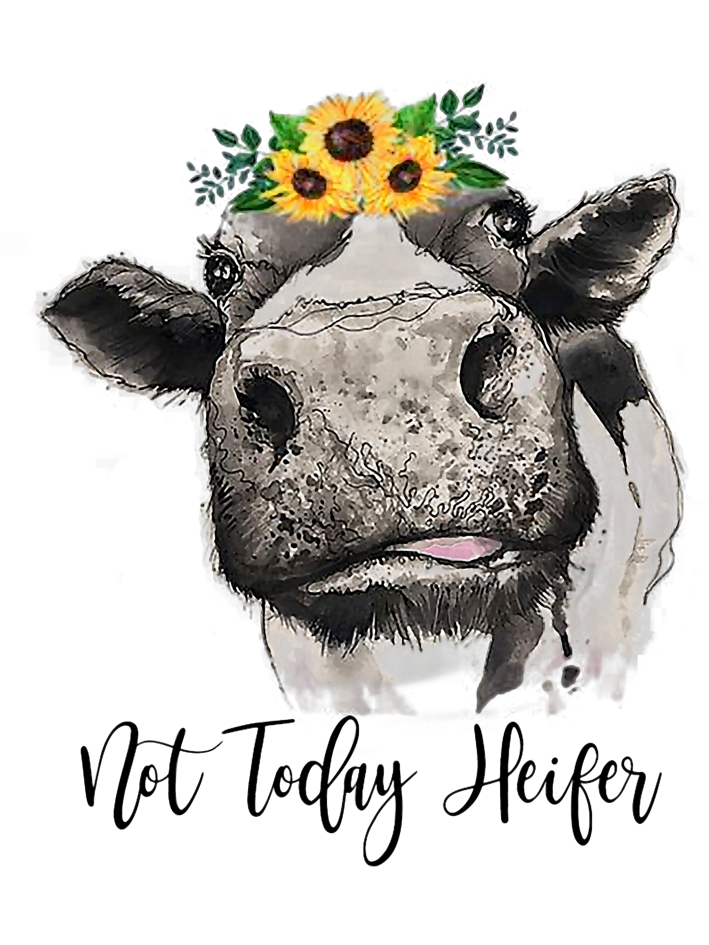 Butterfly Not Today Heifer Farm Girl Farm Wife Funny Cow Sun | Inspire ...