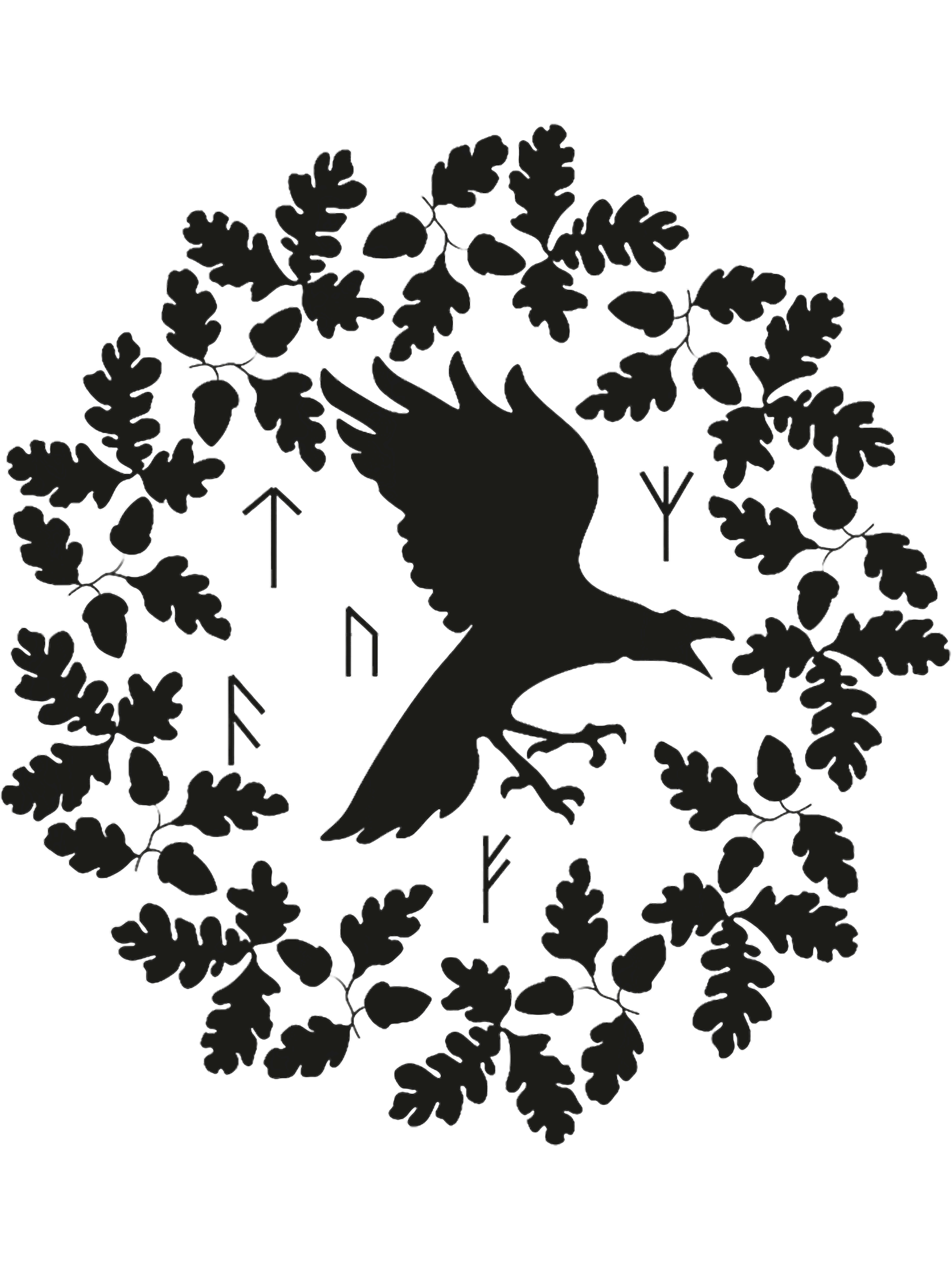 Crow Raven Norse Viking Style Shirt Runes for Viking Lovers, | Inspire ...