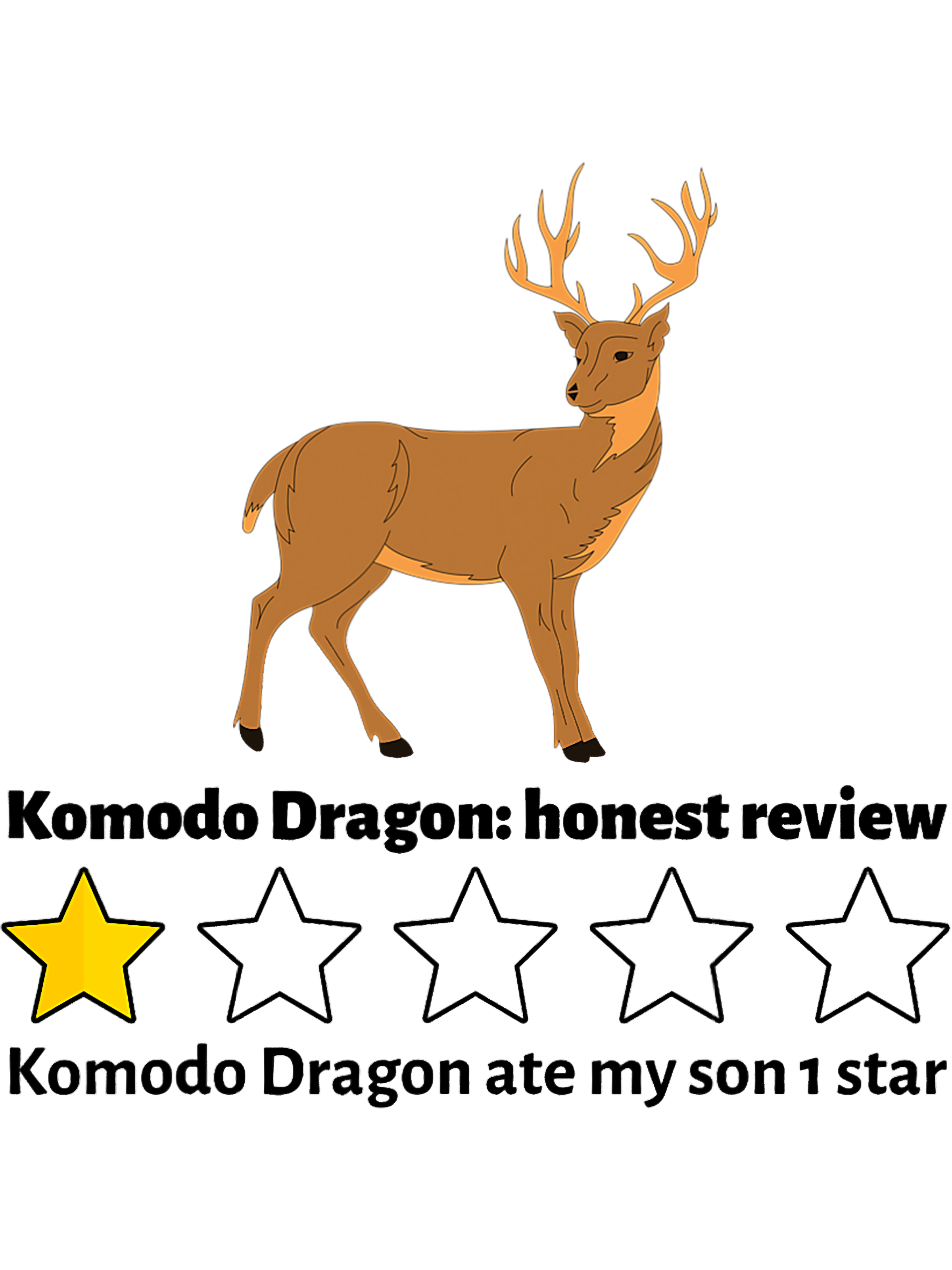 Deer Rating Komodo Dragon Funny Big Lizard Ate My Son,Png, P | Inspire ...