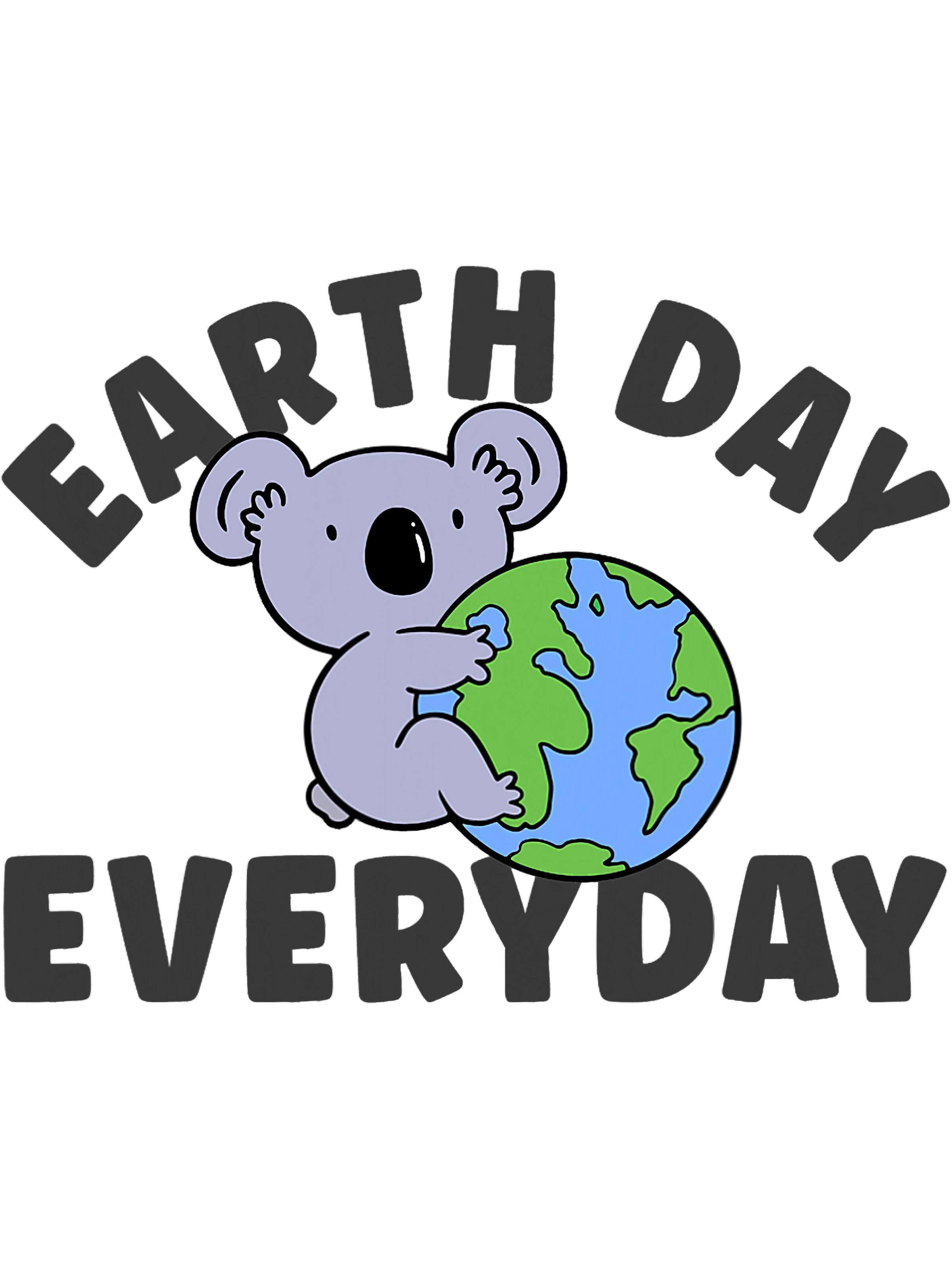 Earth Day Everyday Koala Globe,Png, Png For Shirt, Png Files | Inspire ...