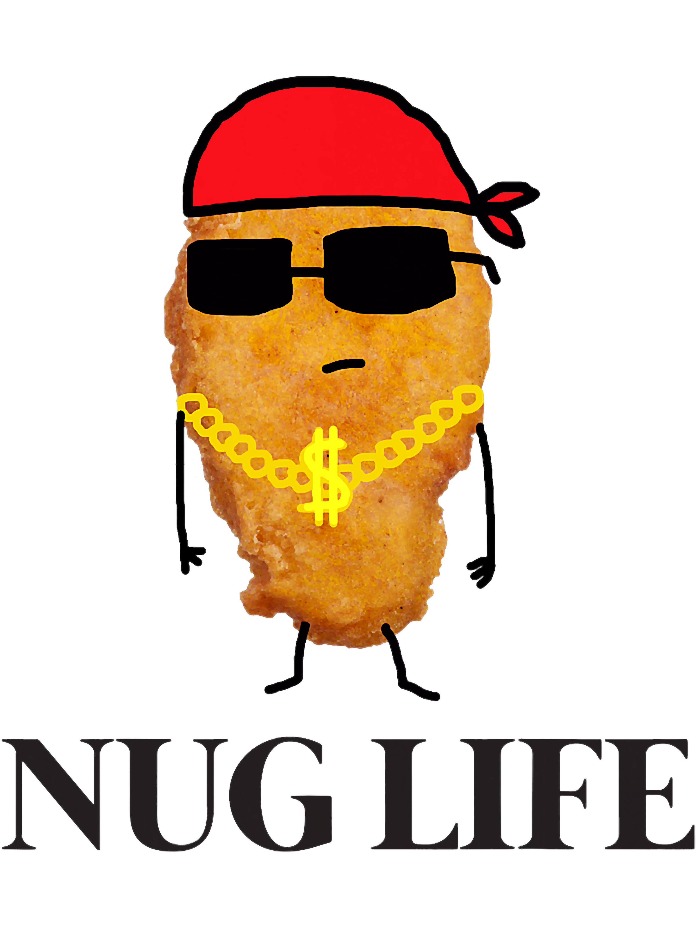 Funny Chicken Nugget Gangster Nug Life,Png, Png For Shirt, P | Inspire ...