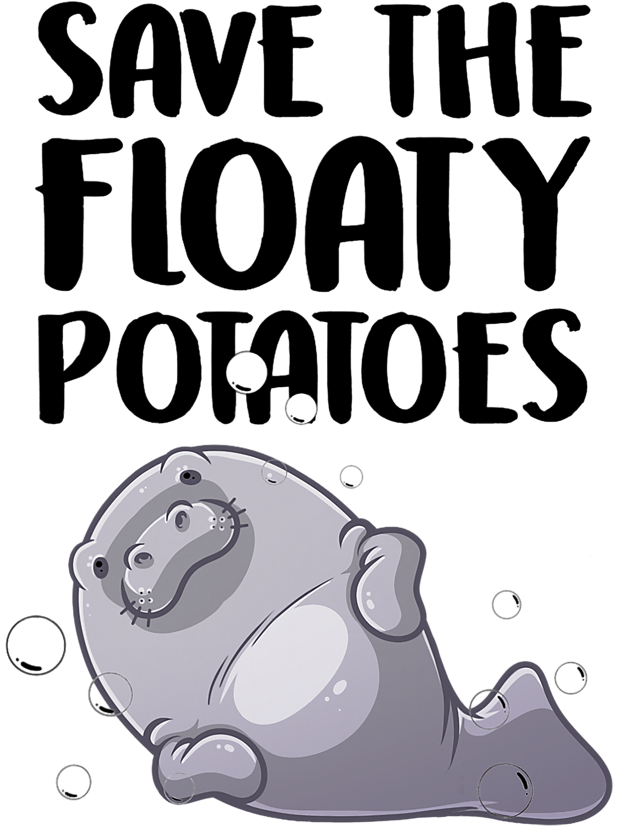 Funny Manatee Designs For Men Women Floaty Potato Sea Cows,P | Inspire ...