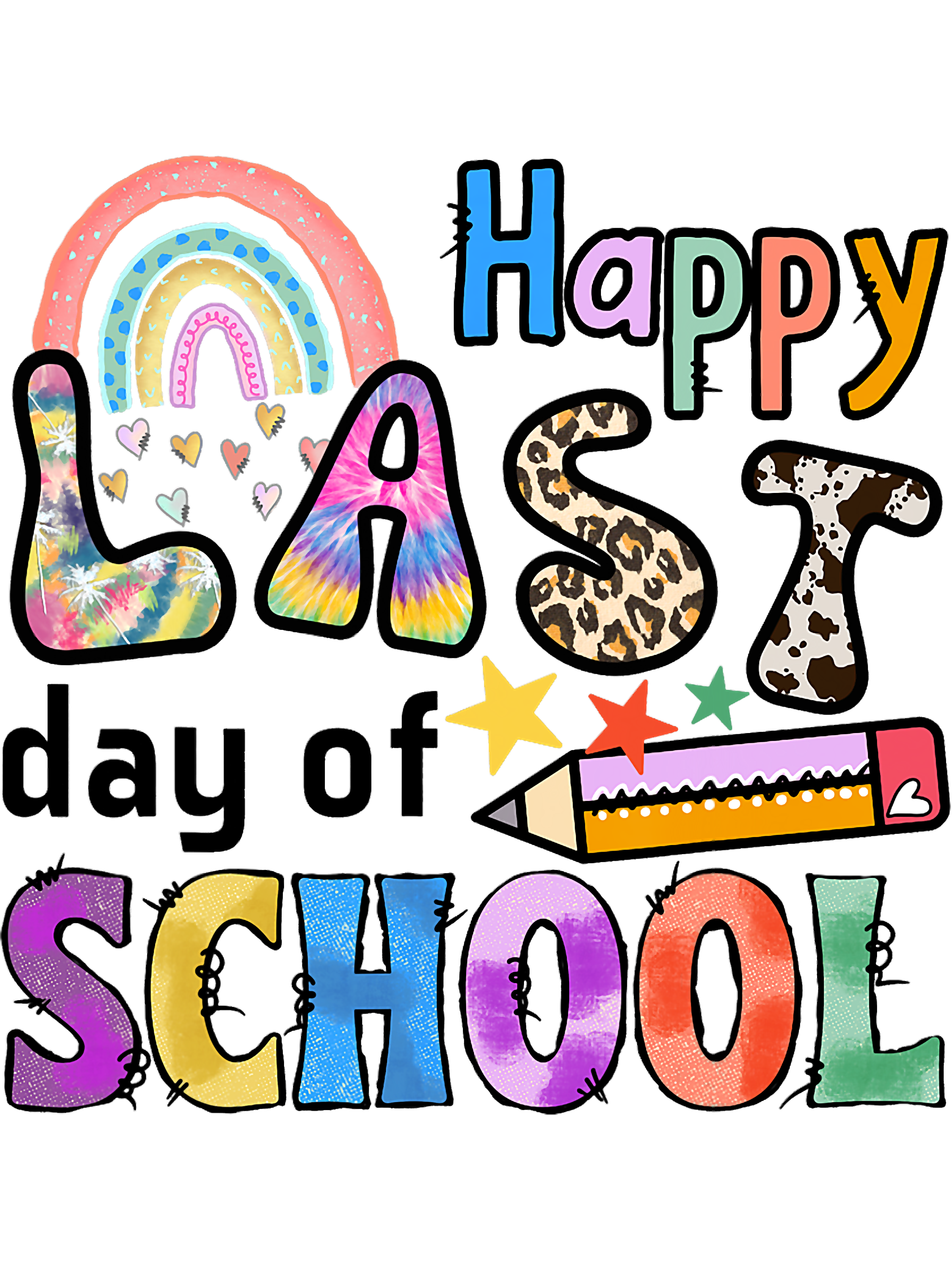 Happy Last Day of School Out For Summer Funny Teacher Kids,P | Inspire ...