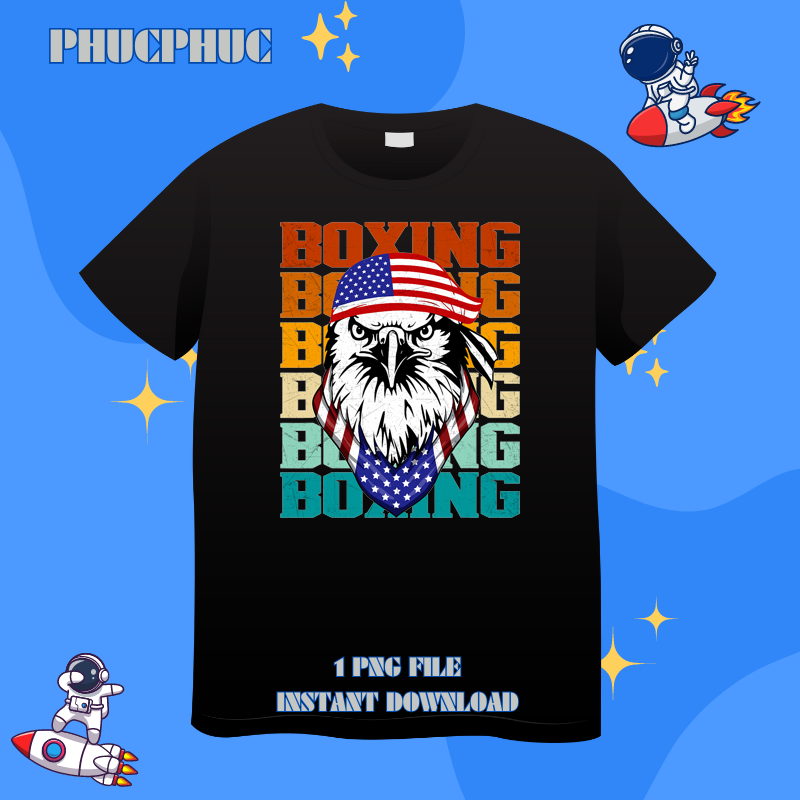 eagle boxing dad boxer daddy flag americanPng, Png For Shirt - Inspire Uplift