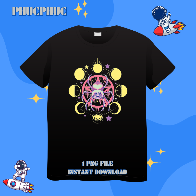 Pastel Goth Spider Cute Creepy Pentacle Tarantula PentagramP - Inspire ...