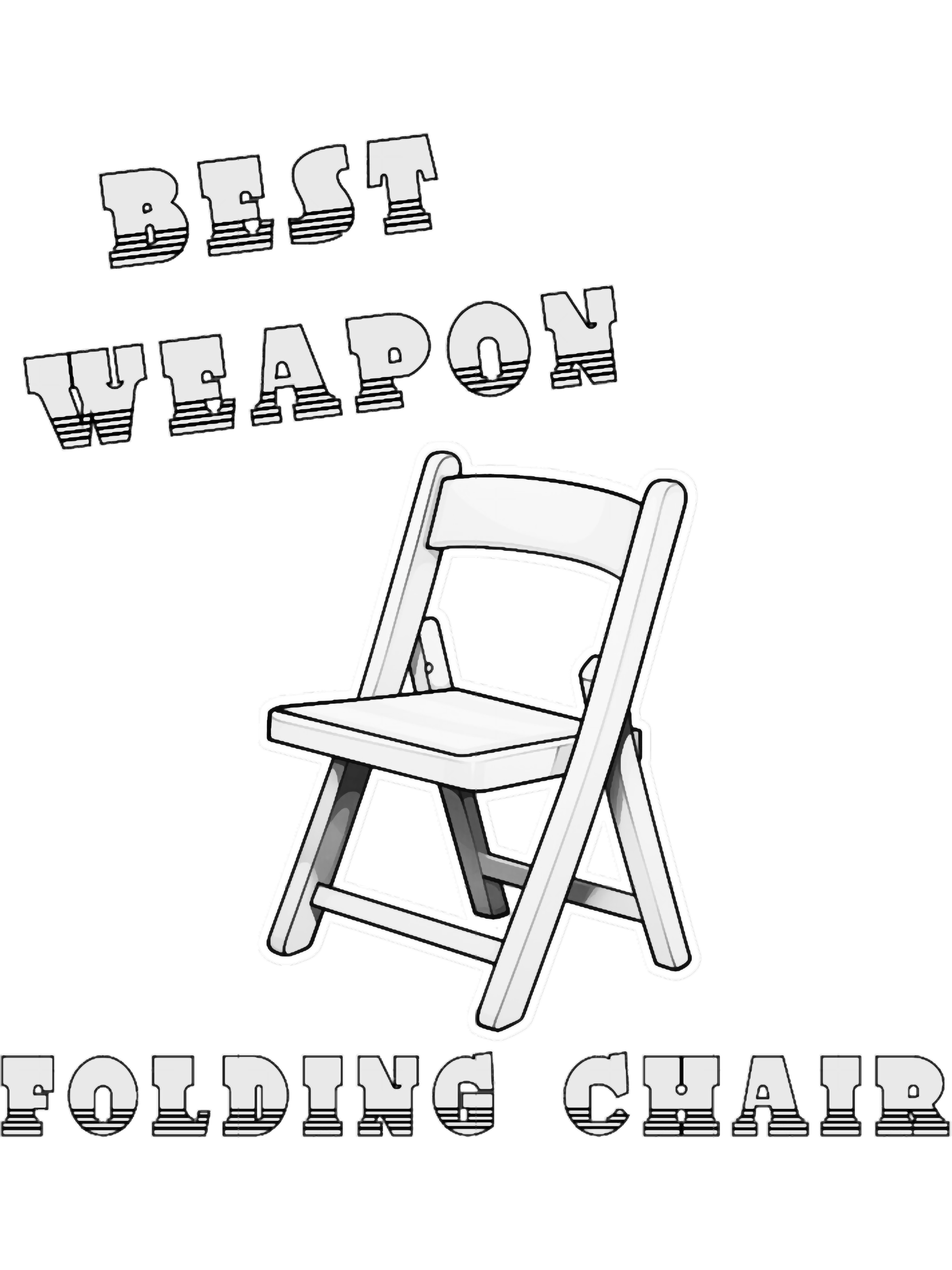 Folding Chair Best Weapon Retro Funny Gift | Inspire Uplift