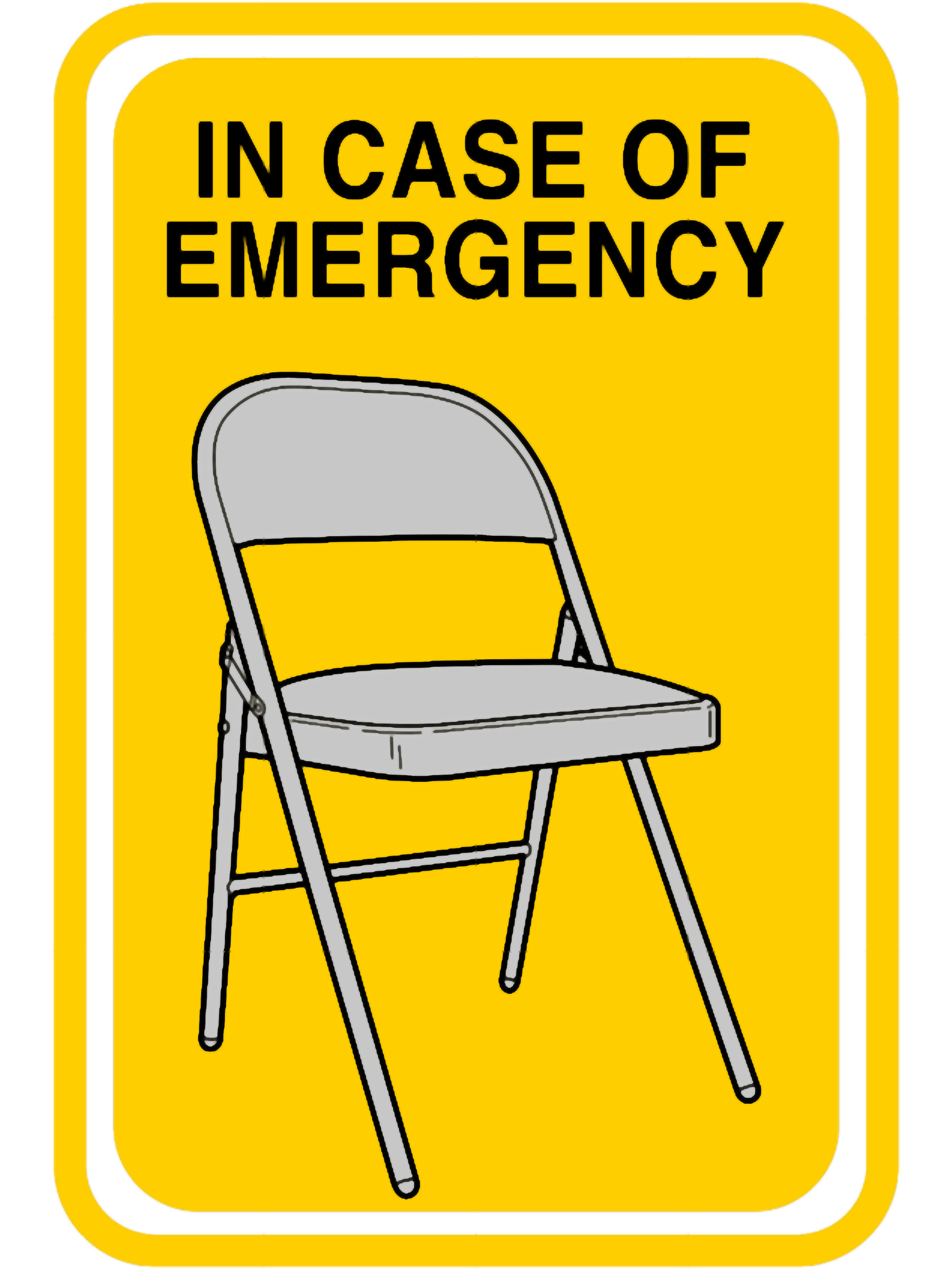 Folding Chair In case of Emergency | Inspire Uplift