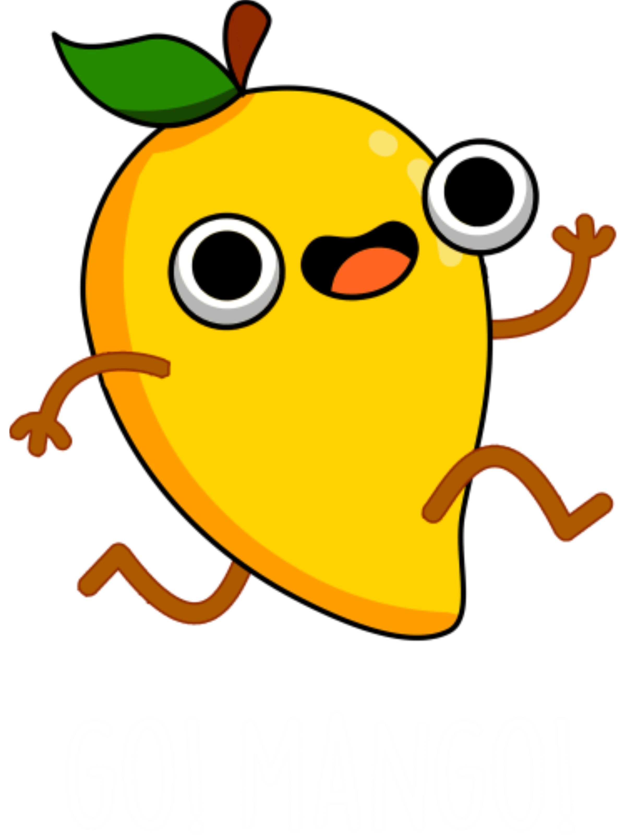 Go Man Go Cute Fruit Mango Pun punnybone | Inspire Uplift