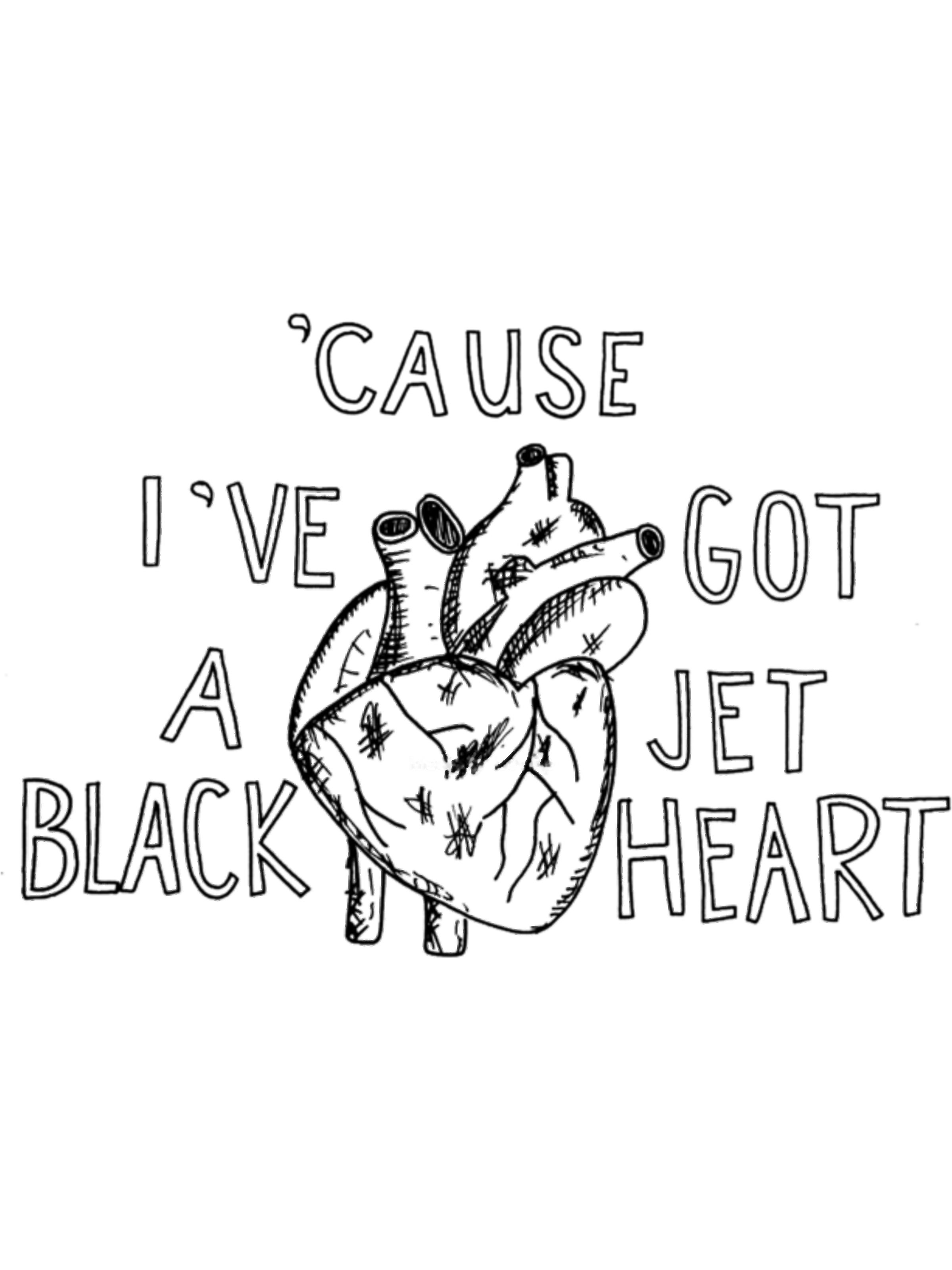 Jet Black Heart by 5SOS Lyricart | Inspire Uplift