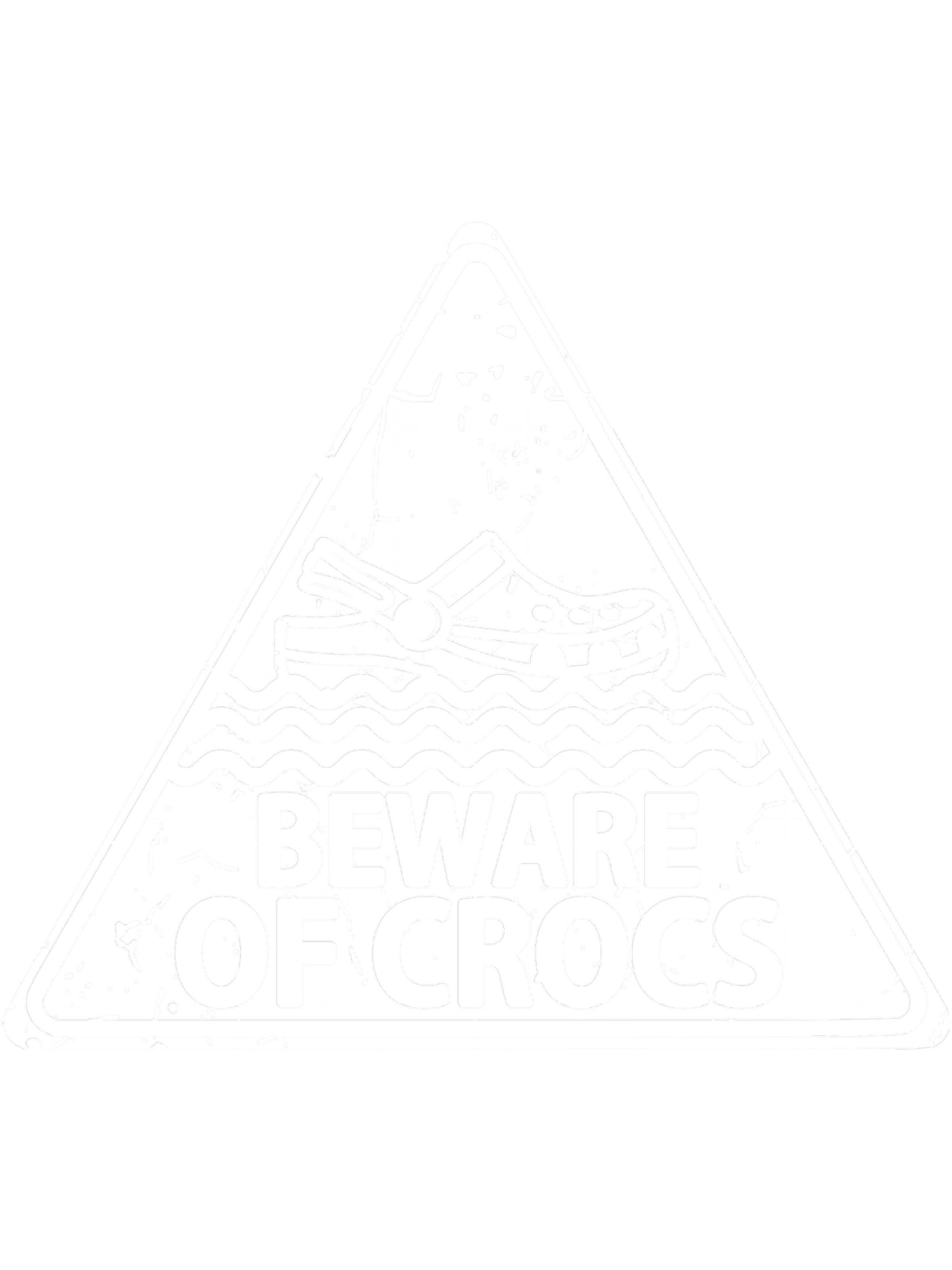 Beware Of Crocs, Funny Crocodile Pun, Warning Sign(2) | Inspire Uplift