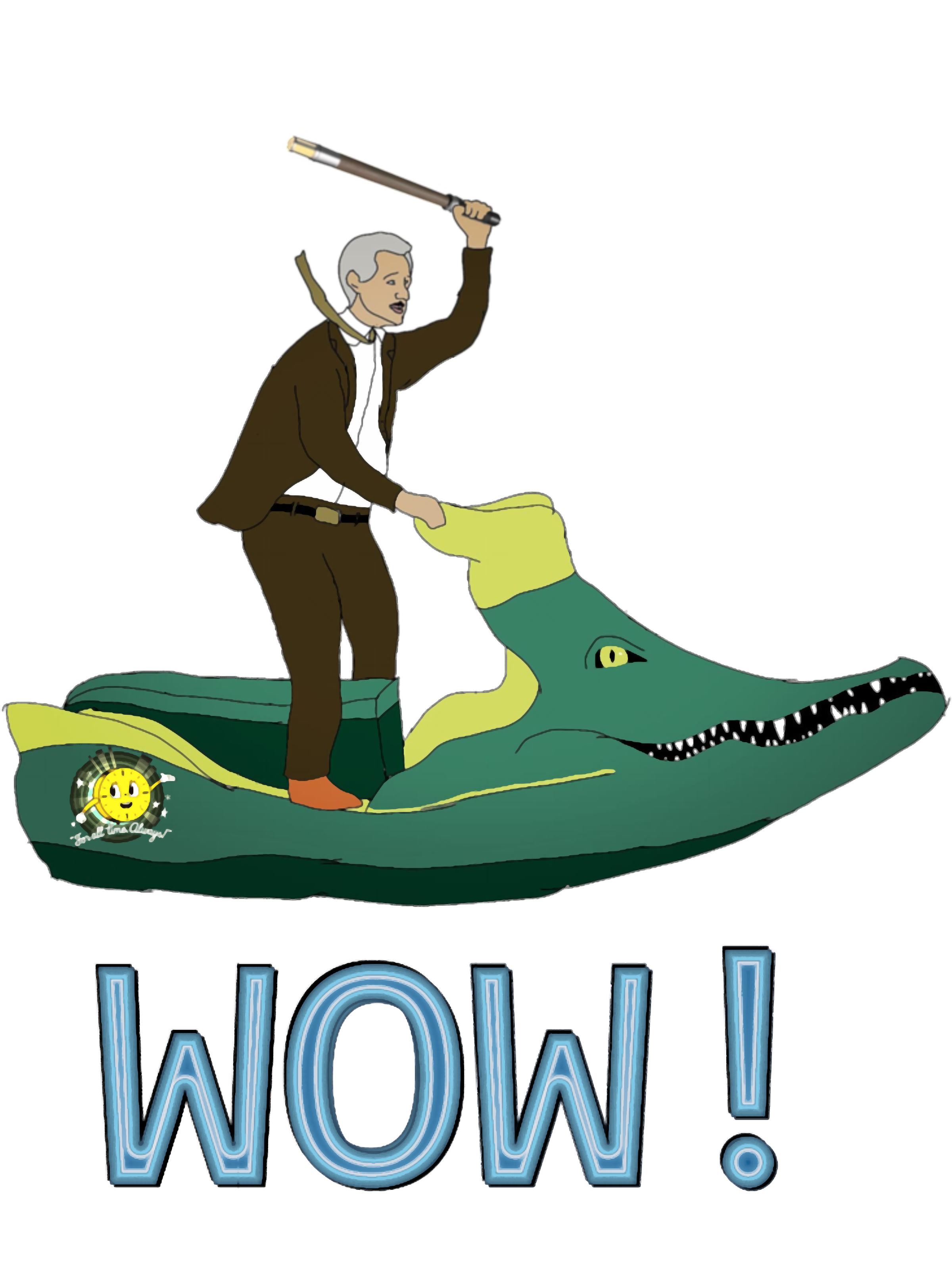 Mobius riding an Alligator Loki Jetski, with Miss Minutes Mo | Inspire ...