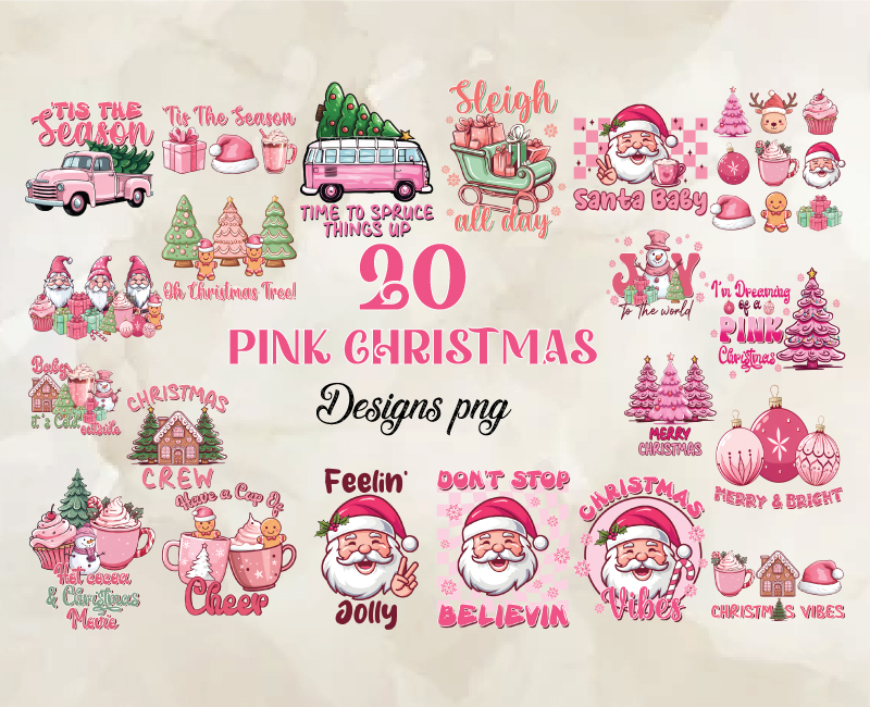 20 Pink Christmas Design Png, Christian Christmas Svg, Chris | Inspire ...