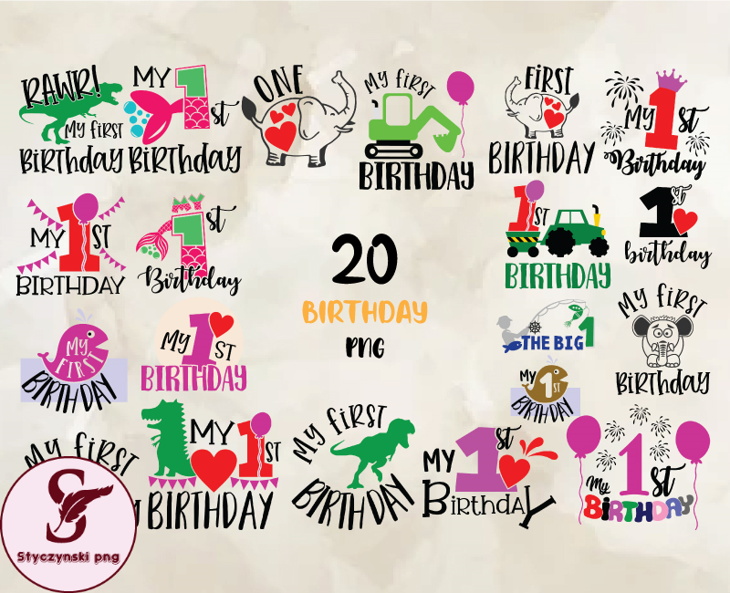 First Birthday SVG Bundle, Birthday Boy, Birthday Svg, Happy | Inspire ...