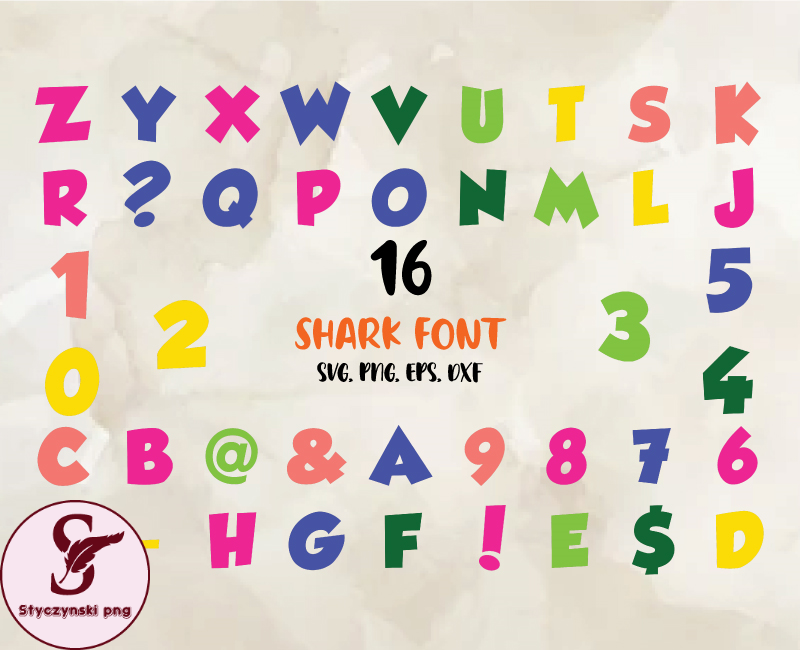 Shark Font Svg Png Pdf Dxf Alphabet, Modern Font, Fonts For | Inspire ...