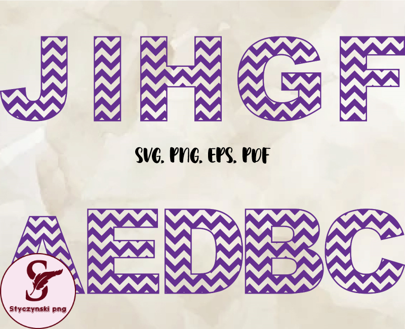 Chevron Alphabet Font, Modern Font, Fonts For Cricut, Beauty | Inspire ...