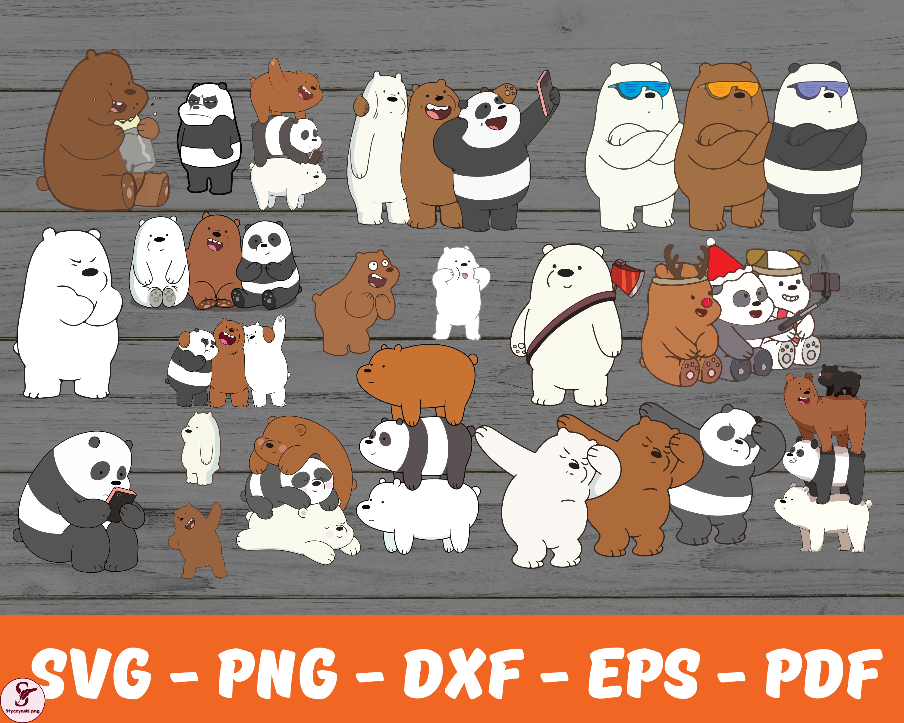 We Bare Bears Svg,Cartoon Svg, Bundle Cartoon Svg 110 | Inspire Uplift