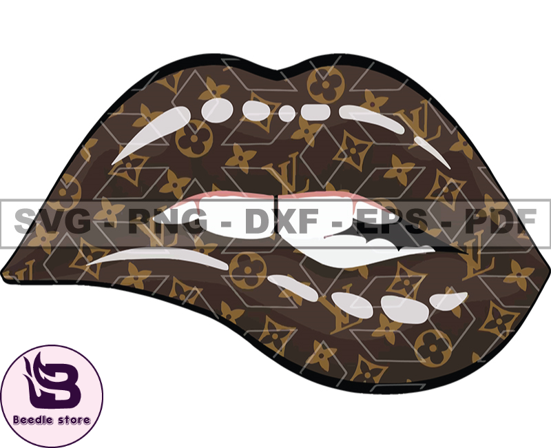 Louis Vuitton Lips Svg, Fashion Brand Logo 229 | Inspire Uplift
