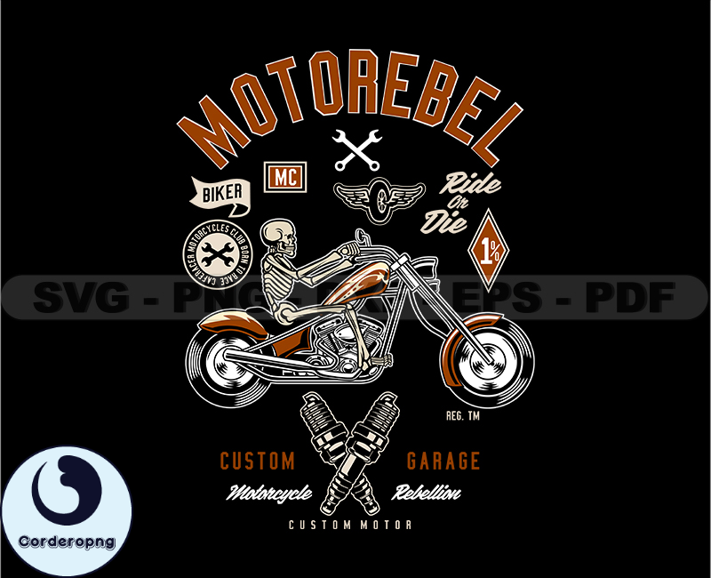 Motorcycle svg logo, Motorbike Svg PNG, Harley Logo, Skull - Inspire Uplift