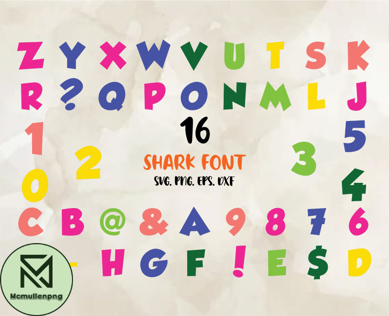Shark Font Svg Png Pdf Dxf Alphabet, Modern Font, Fonts For | Inspire ...